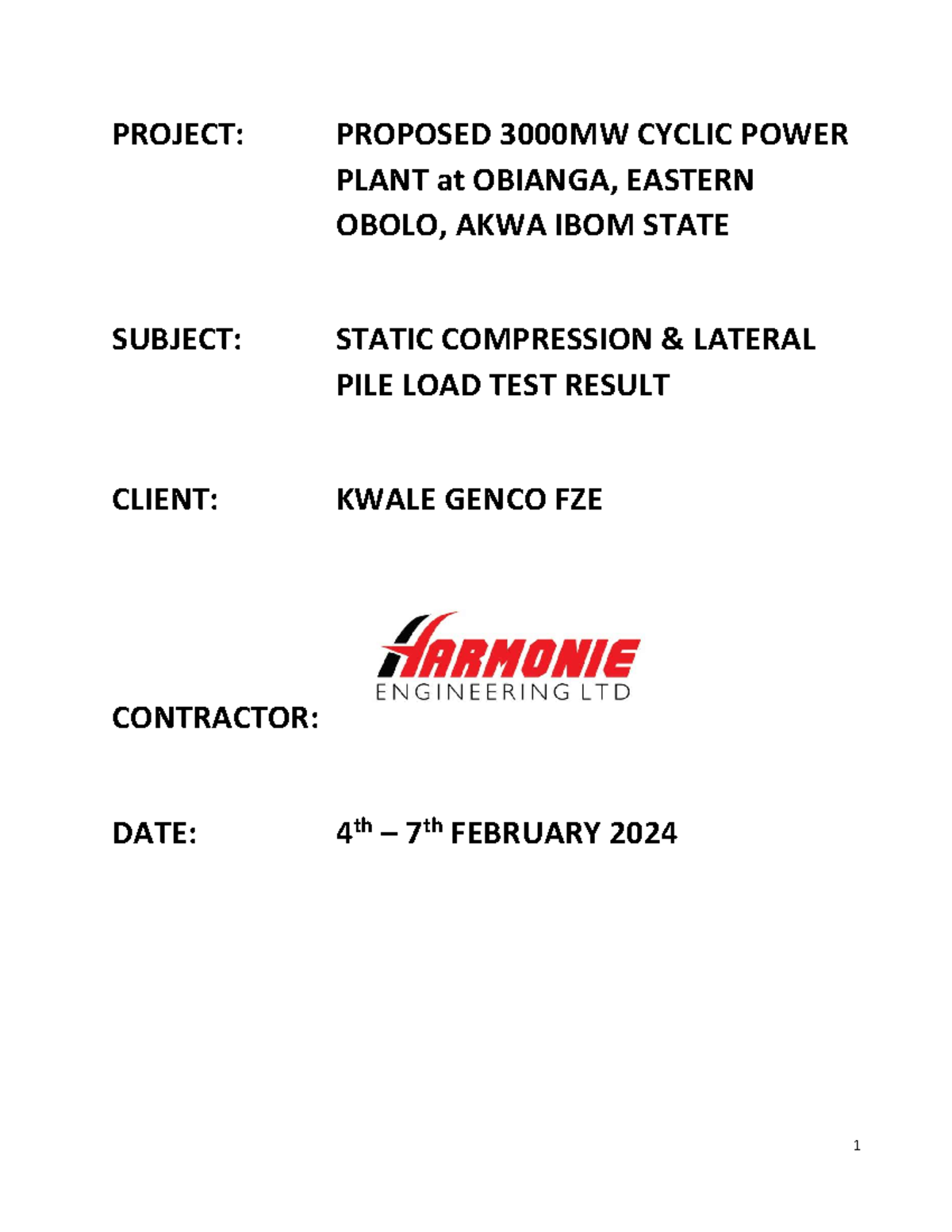 Revised PILE LOAD TEST Report for Proposed 3000MW Power Plant ...