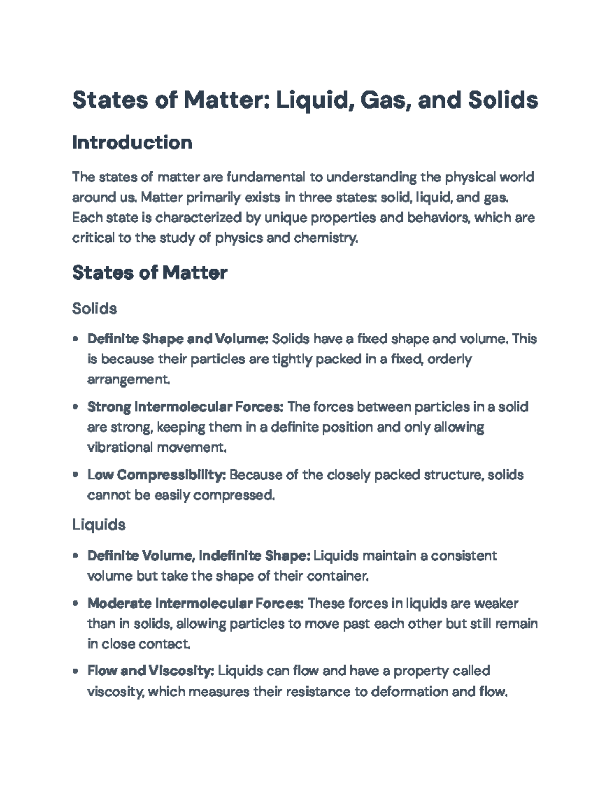 States of Matter: Solids, Liquids, and Gases Explained - States of ...