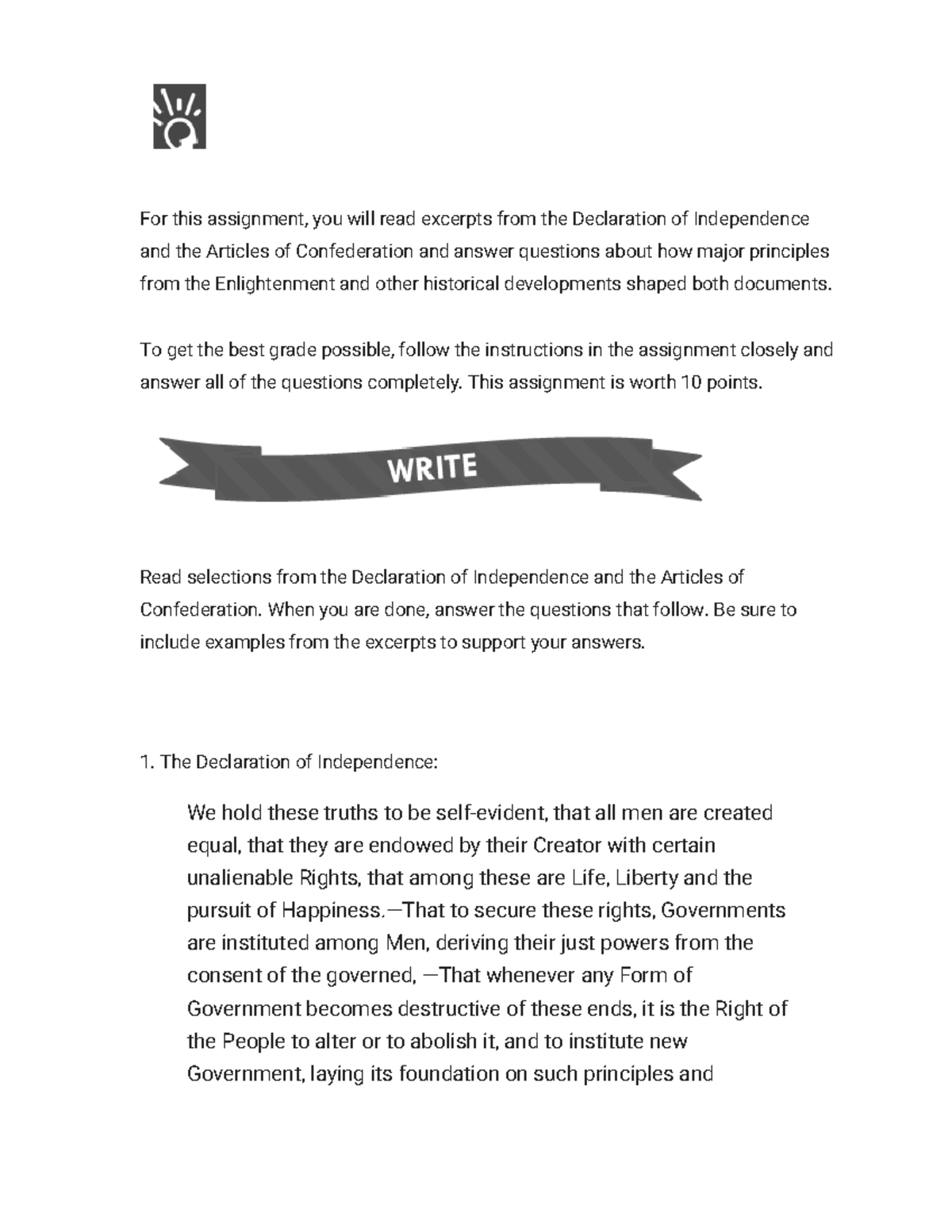 1.3.6 Journal: Analyzing Enlightenment Principles in Founding Documents ...