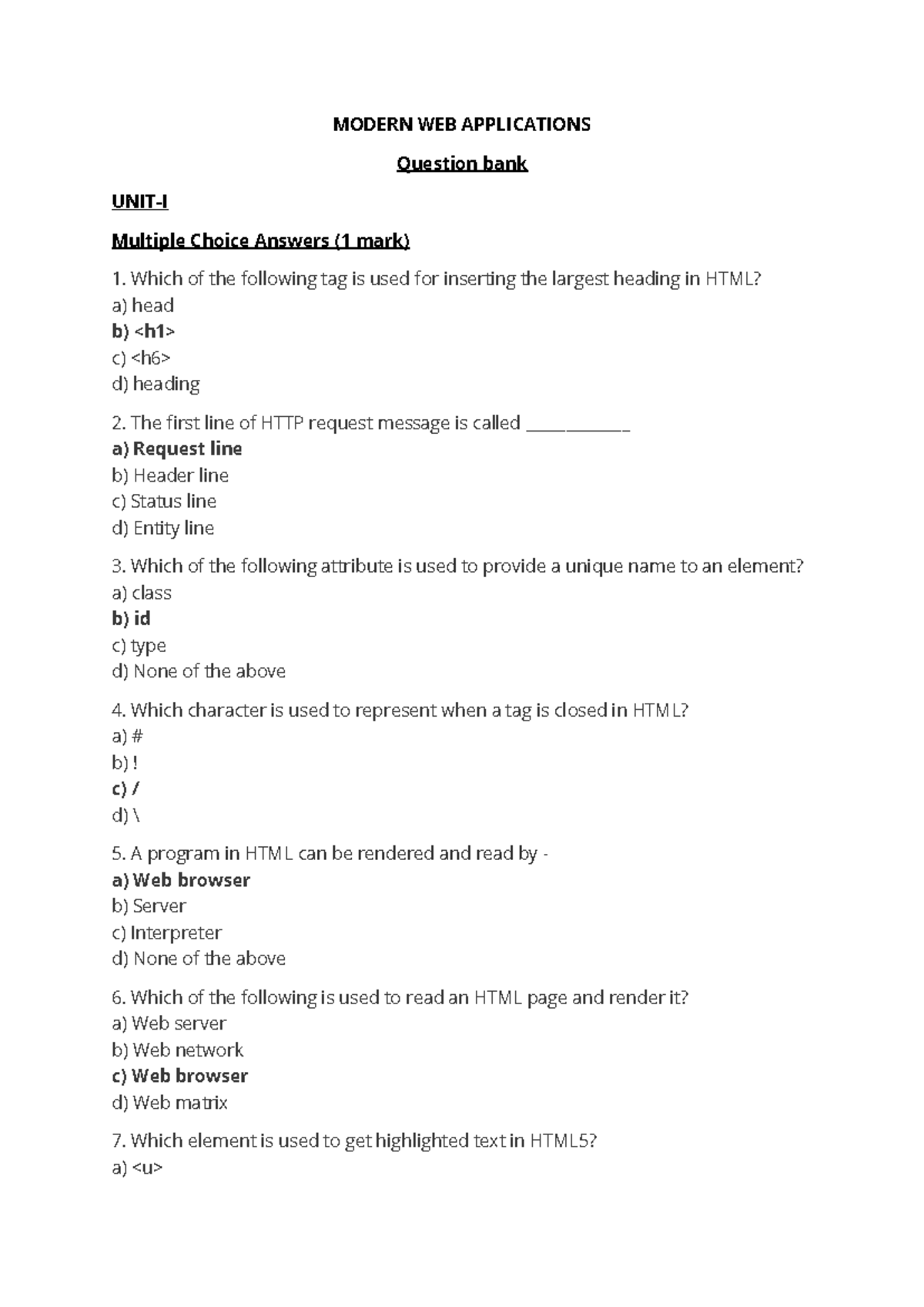 MWA-QB-Final - Comprehensive Web Development Question Bank (Units 1-5) - Studocu