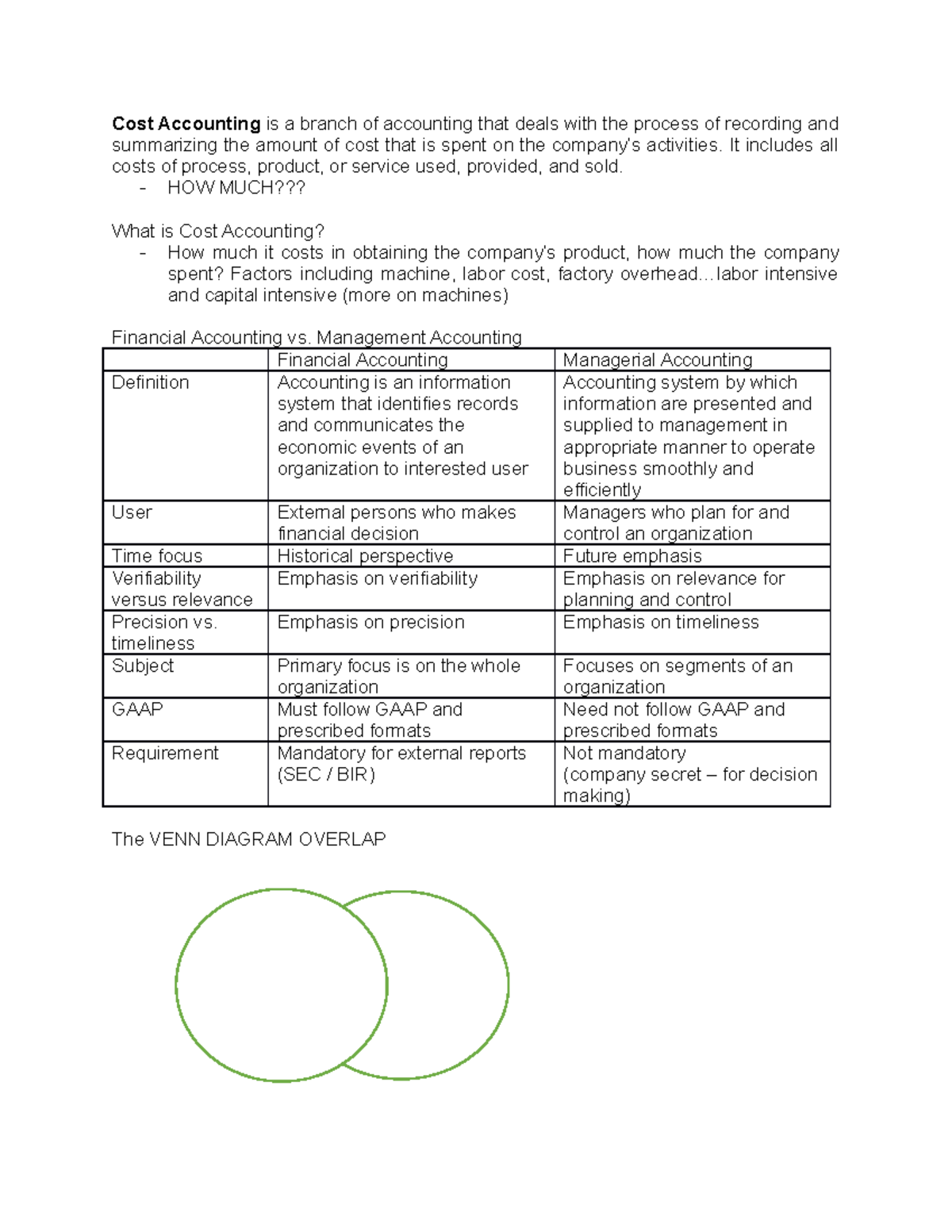 Cost Accounting Research - Cost Accounting is a branch of accounting ...