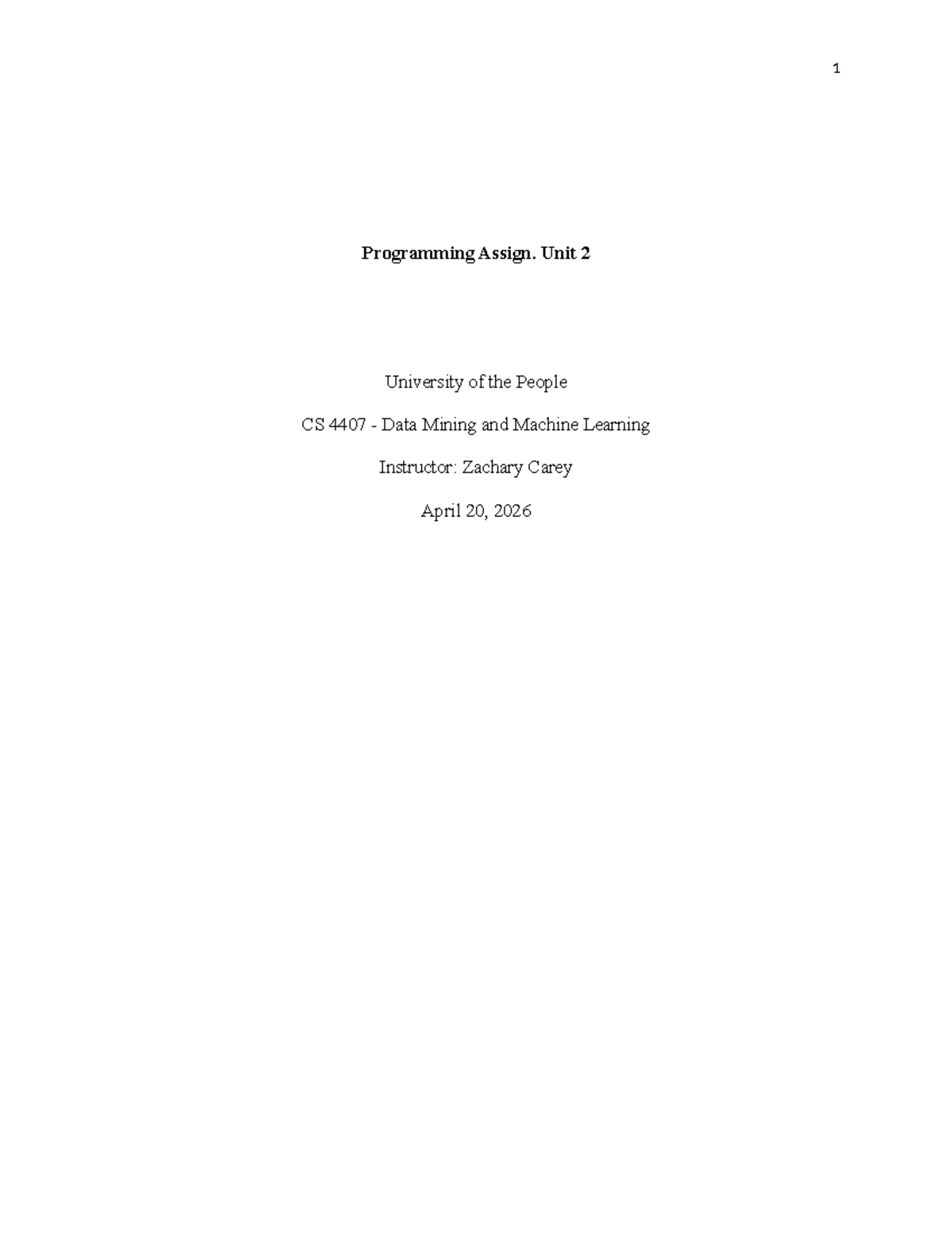 CS 4407 Programming Assignment 2: Data Mining Systems Analysis - Studocu