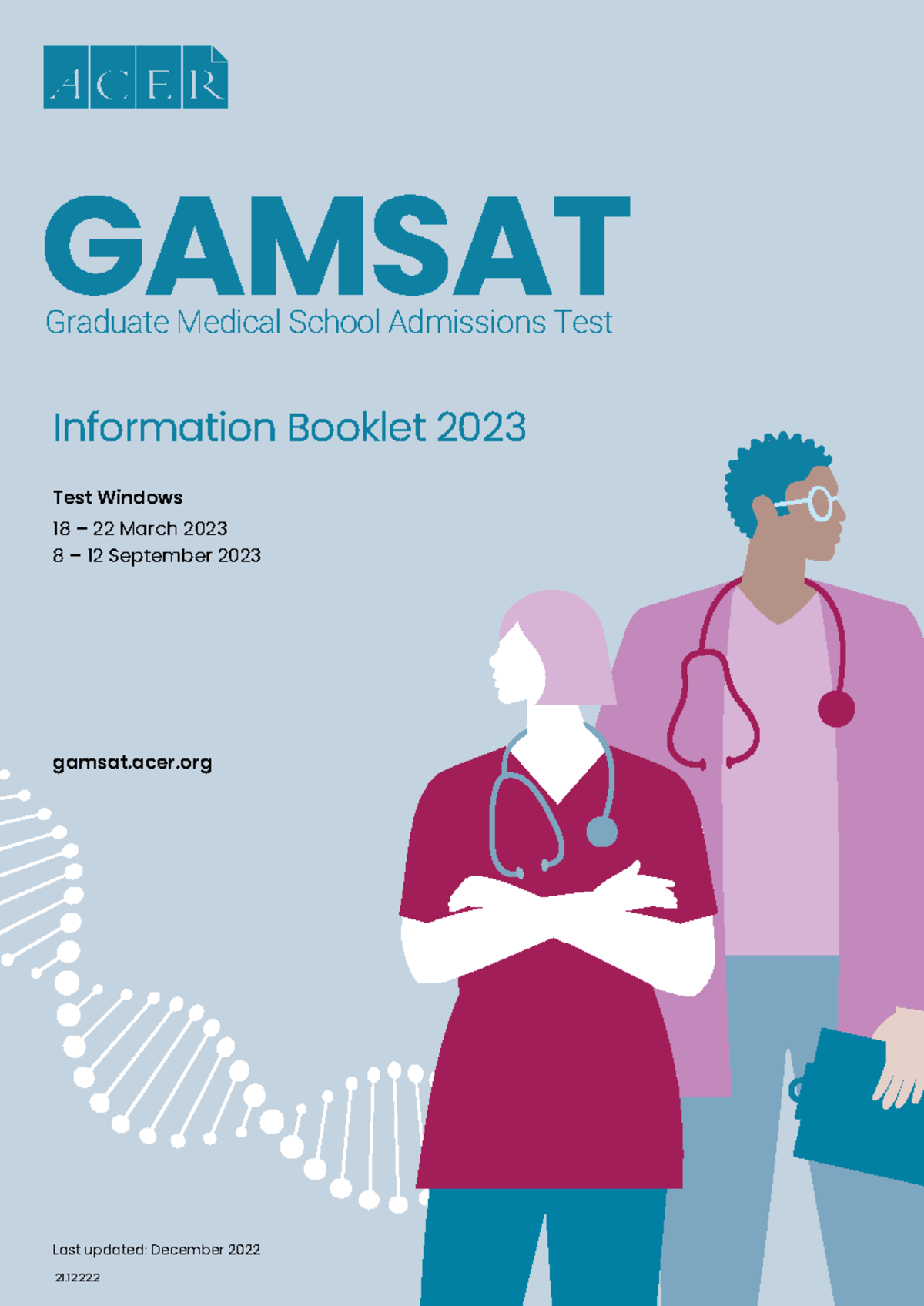 GAMSAT 2023 Info Booklet: Key Dates and Registration Details - Studocu