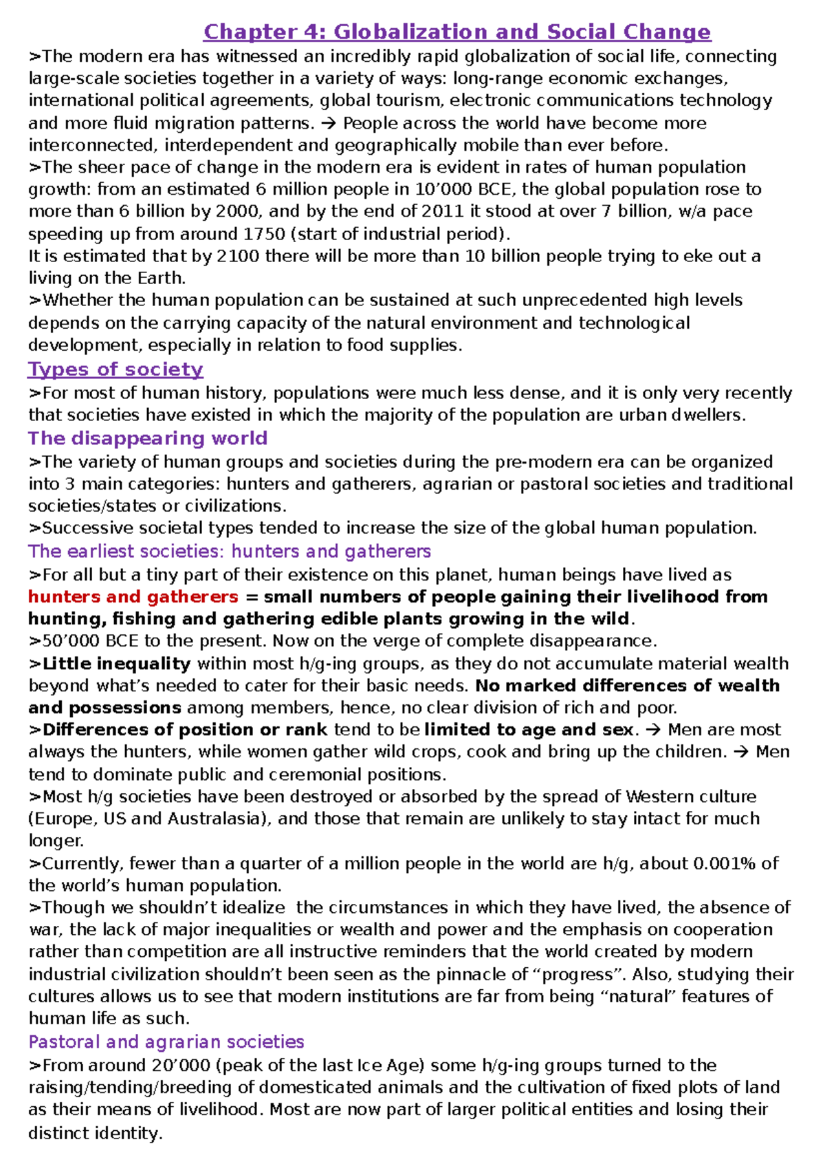 Chapter 4 - Globalization and Social Change - Sociology Insights - Studocu
