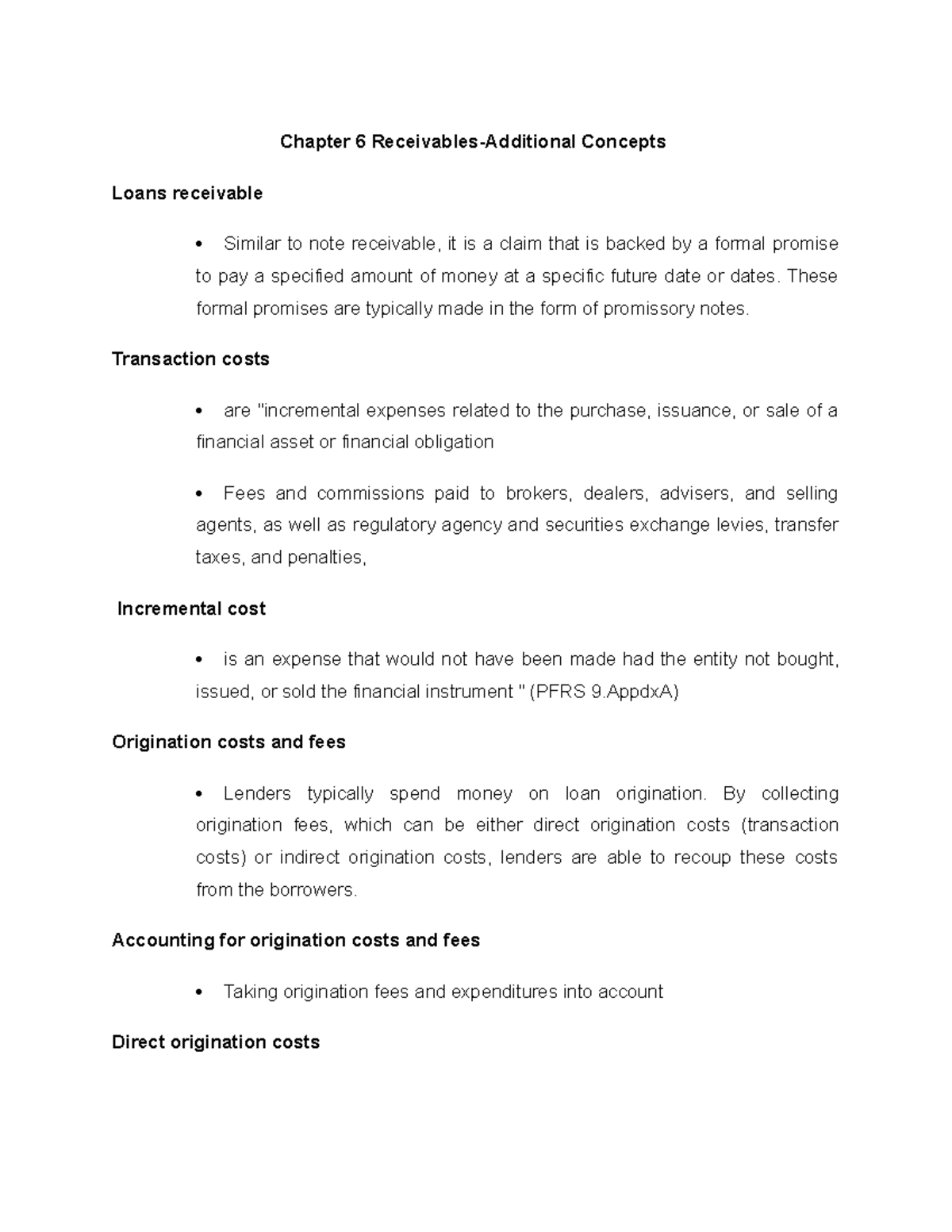 Chapter 6: Receivables and Additional Financial Concepts - Studocu