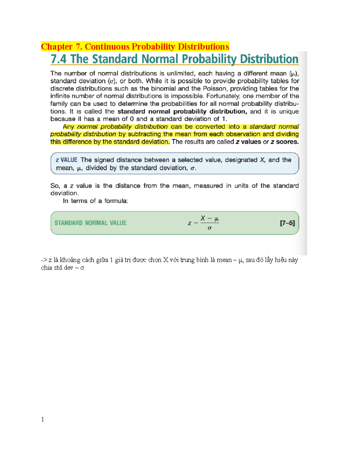 Chapter 7 & 10: Continuous Probability Distributions & Hypothesis ...