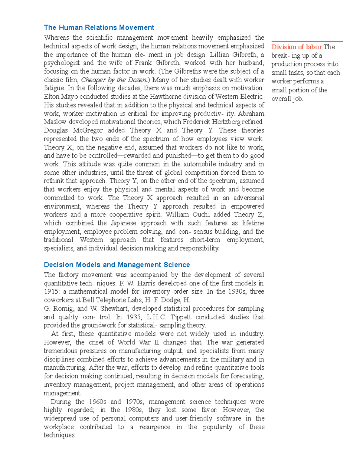 MGMT 101: Exploring the Human Relations Movement in Management - Studocu