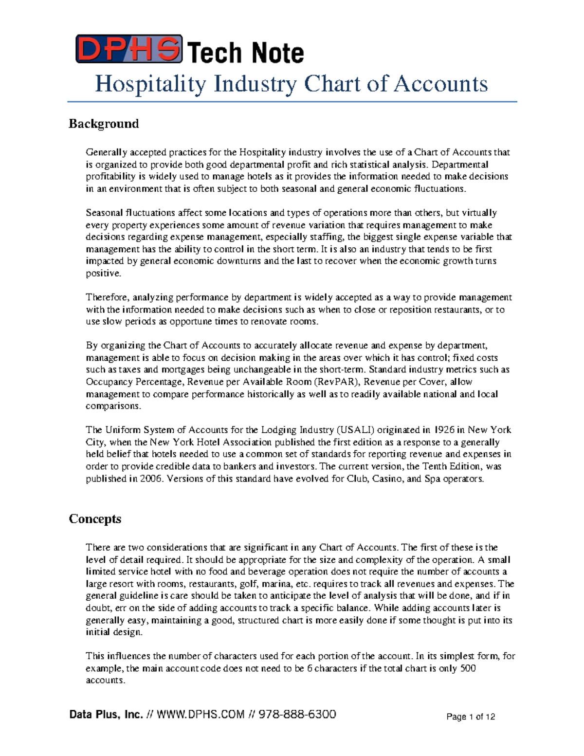 Hospitality Industry Chart of Accounts: Key Concepts & Structure Guide ...