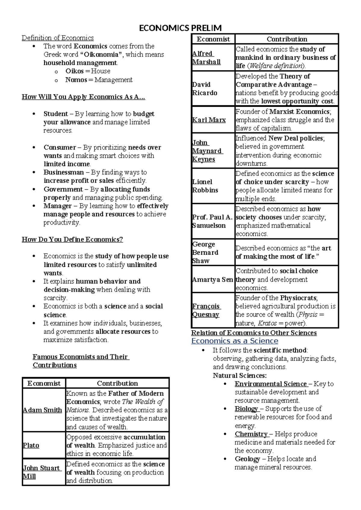ECON 101: Managerial Economics Chapter 1 Overview and Key Concepts ...