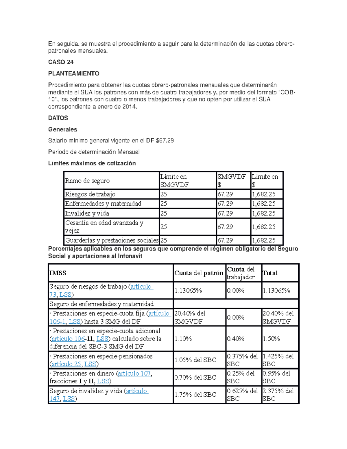 Cálculo de Cuotas Obrero-Patronales IMSS e Infonavit: Proceso y Datos ...