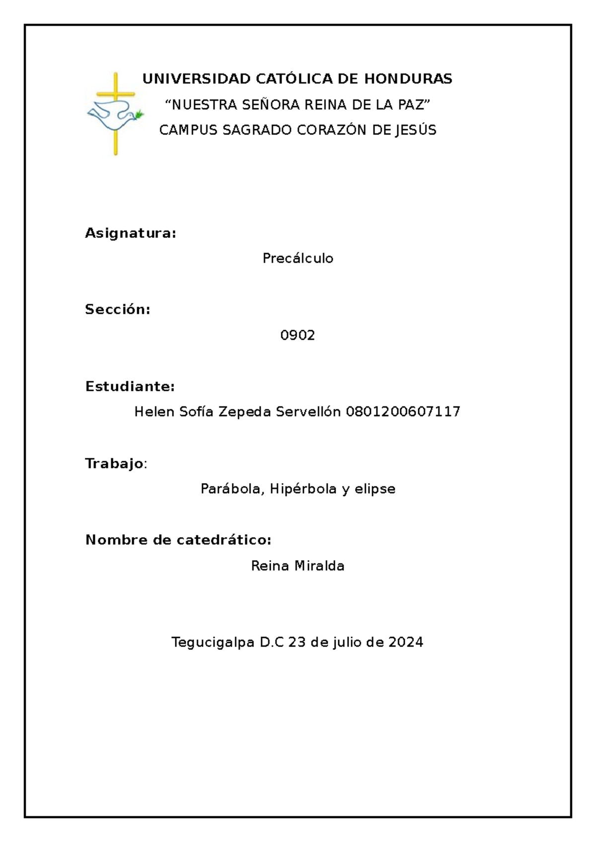 Portada UNICAH 2024 - Español - UNIVERSIDAD CATÓLICA DE HONDURAS ...