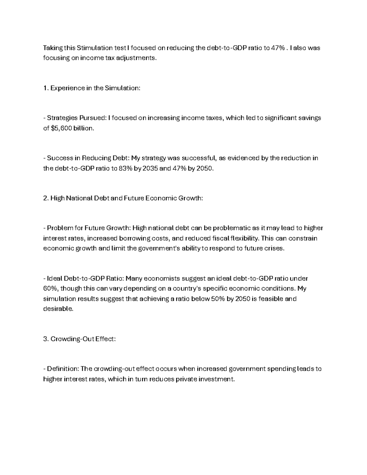 Stimulation Module 6 - Discussion - Taking this Stimulation test I ...
