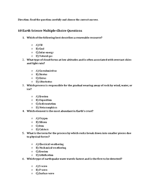AA18 - This set focuses on critical Earth science topics such as ...