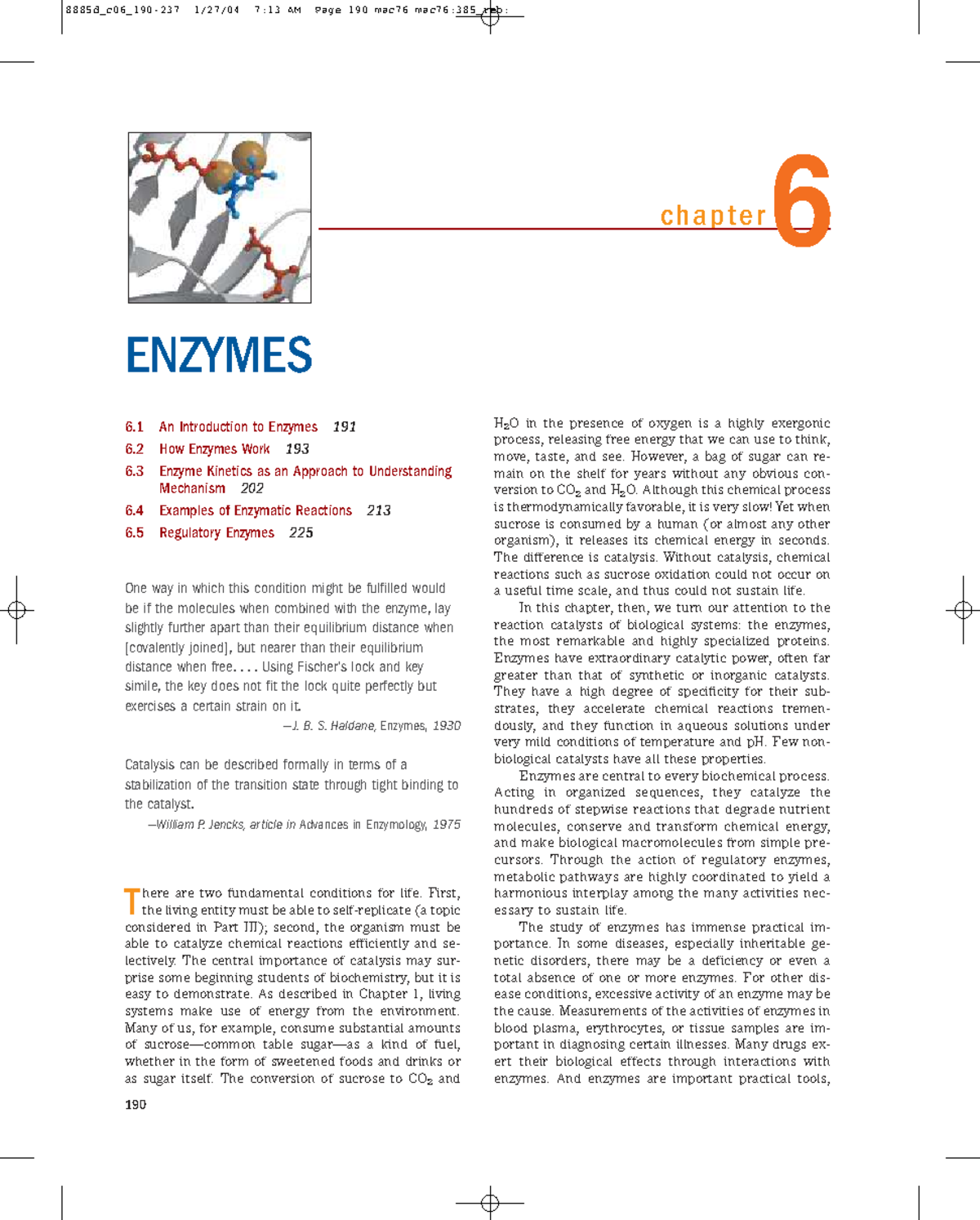 Chapter 6: Enzymes (mac76:385_reb) - Understanding Catalysis and Kinetics - Studocu