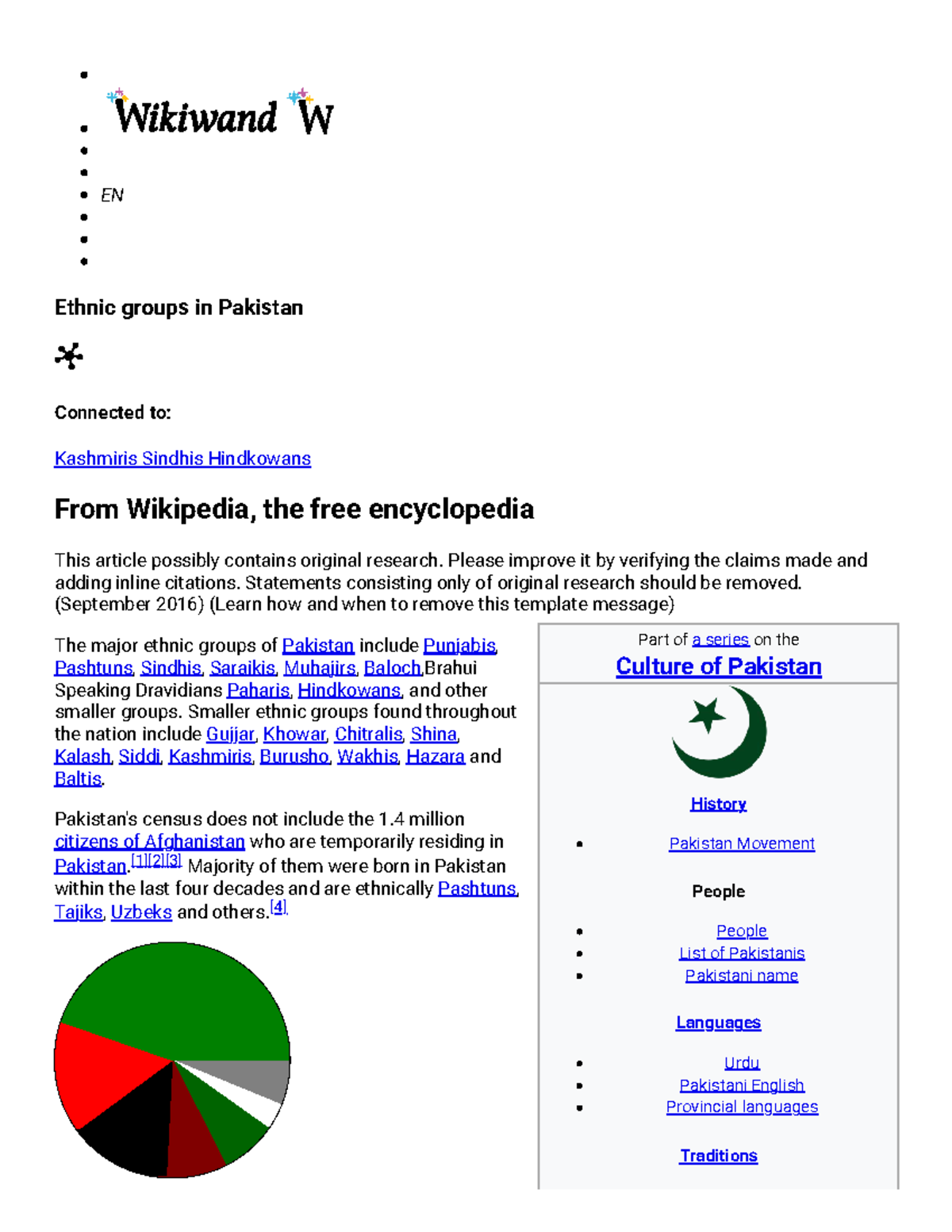 EN Ethnic Groups in Pakistan: A Comprehensive Overview - Studocu