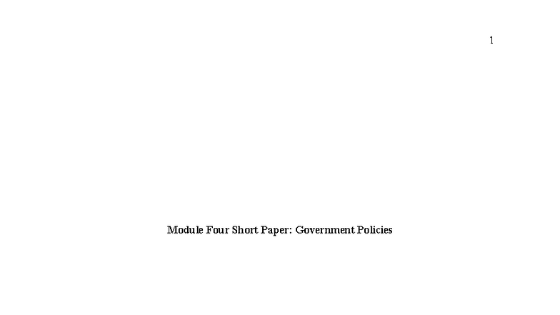 ECO 201 Module 4 Short Paper: Analysis of Recent Trade Tariffs - Studocu
