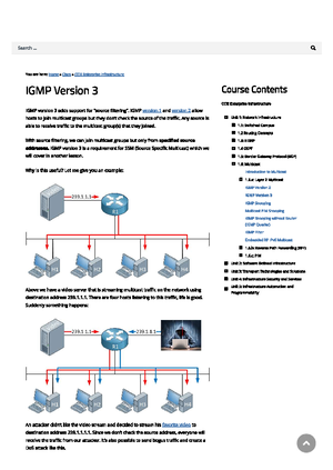 CCIE Enterprise Infrastructure Lesson: IGMP Filter Configuration Guide - Studocu