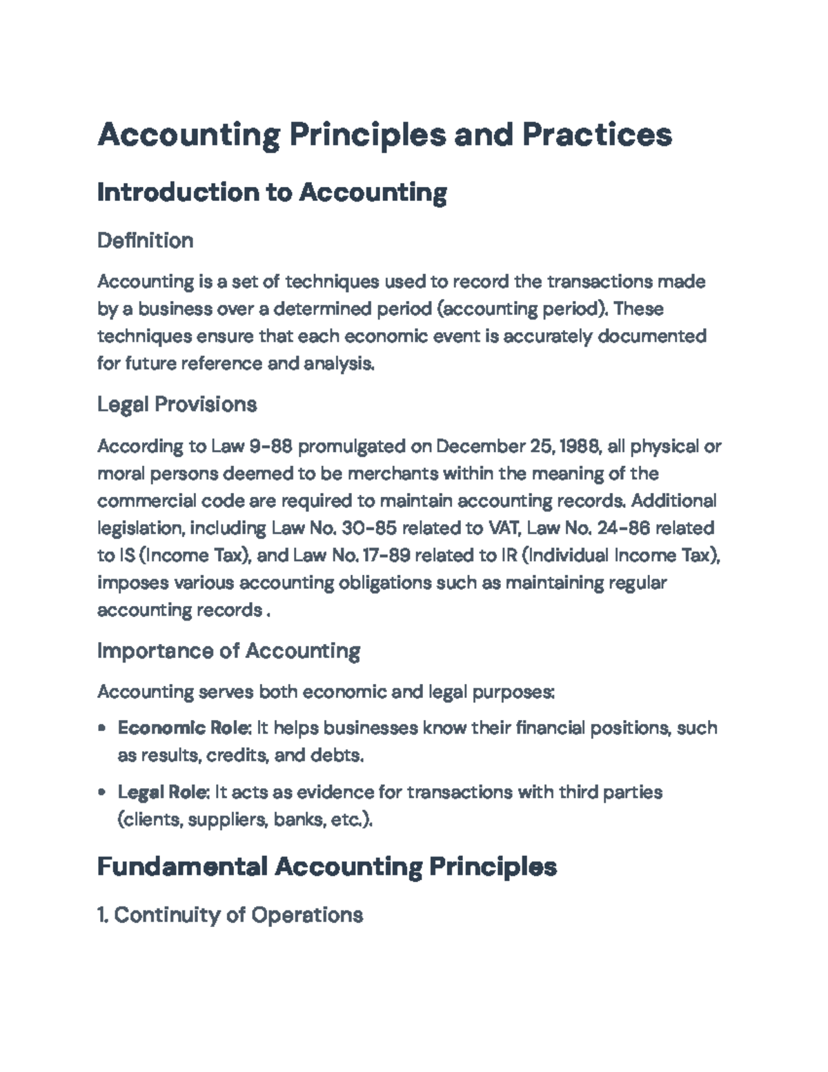 Fundamental Accounting Principles and Practices: A Comprehensive Guide ...