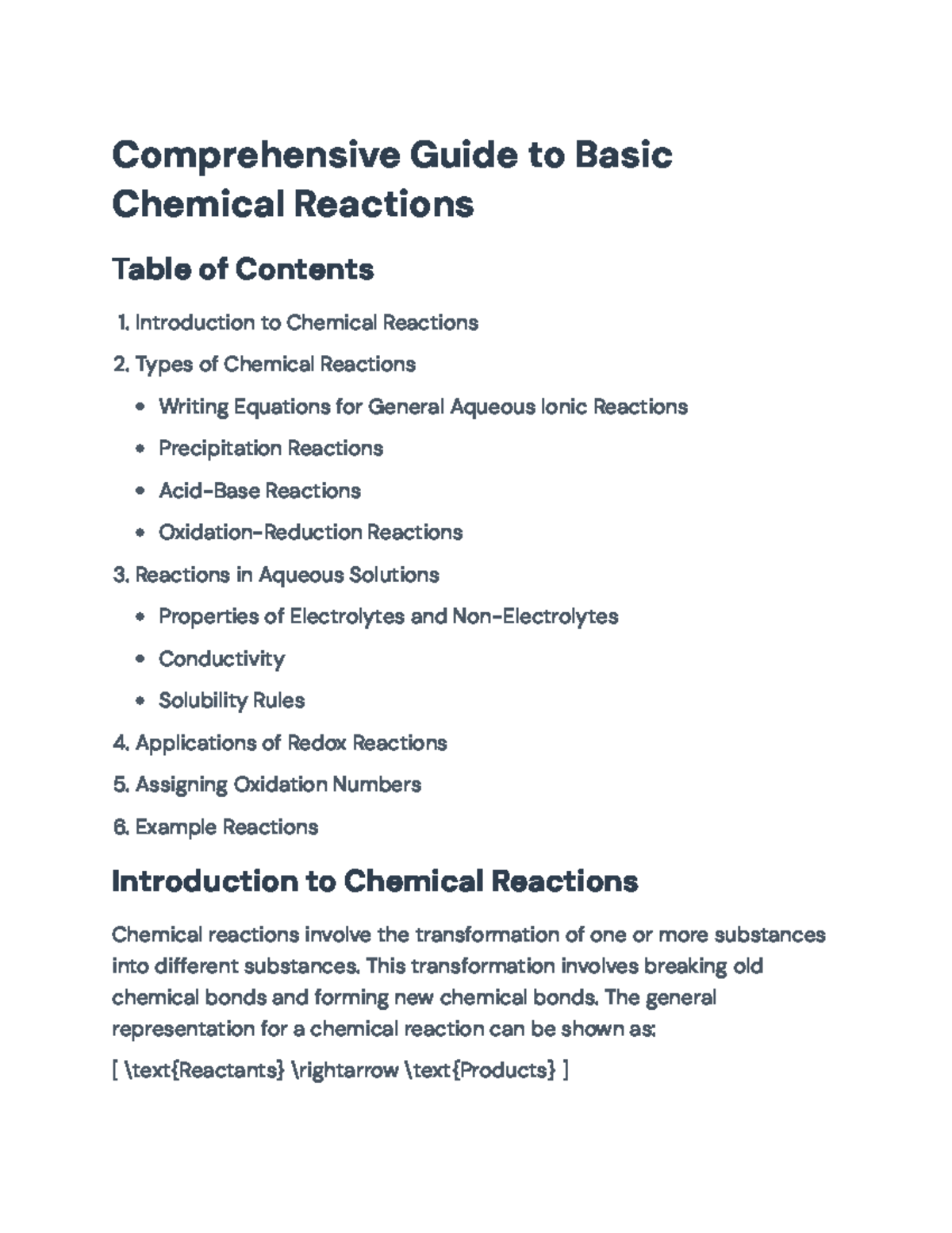 Comprehensive Guide to Chemical Reactions: Types & Applications ...