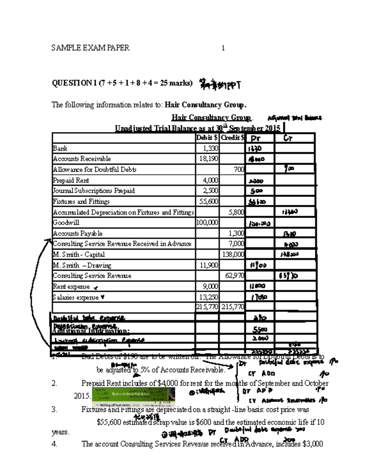 12 Sample Exam - Final Exam Paper for Accounting Course - Studocu
