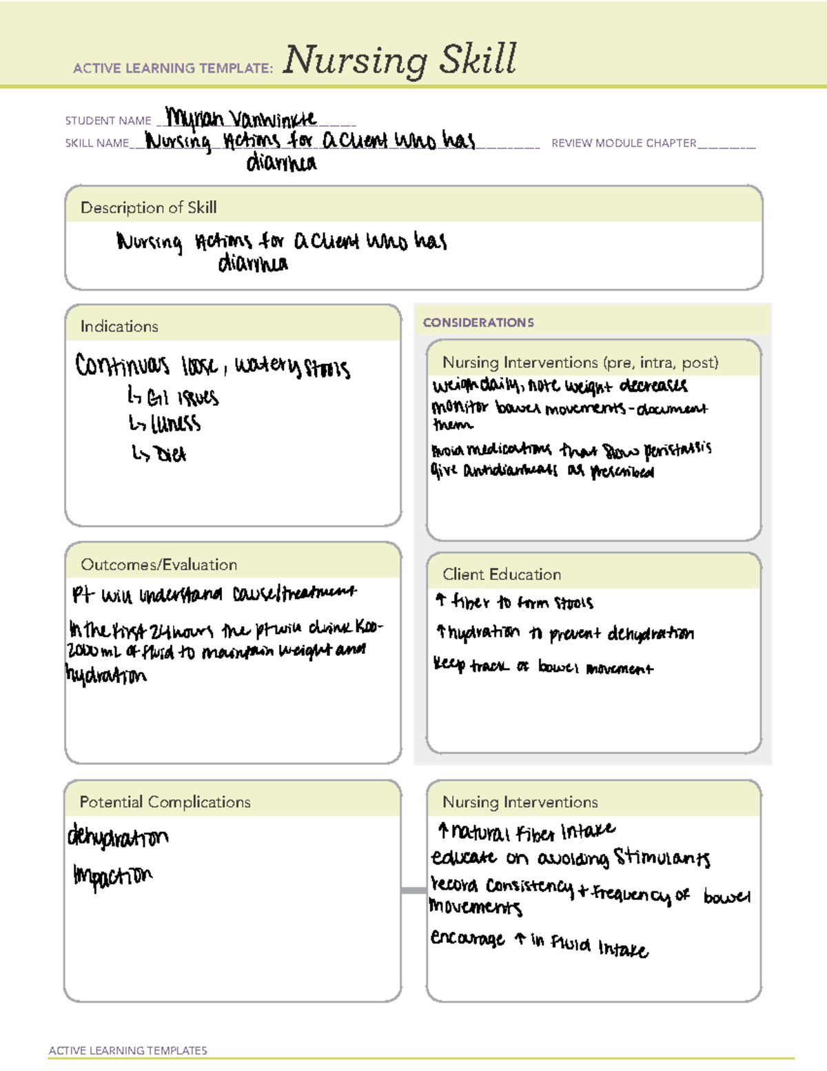 Nursing Actions for Clients with Diarrhea - Nursing 2 Study Guide - Studocu