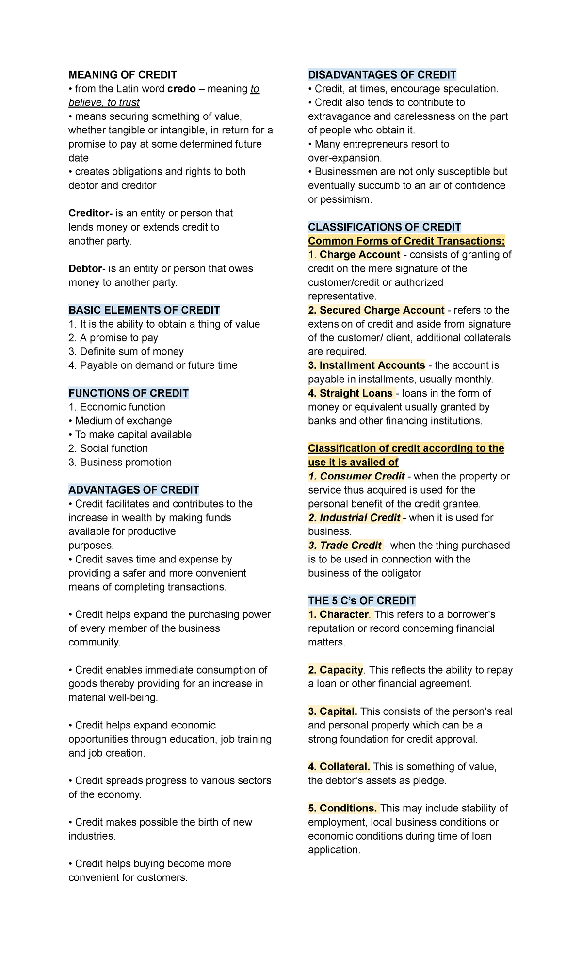 Credit Summary: Understanding the Meaning, Functions, and Impact of ...