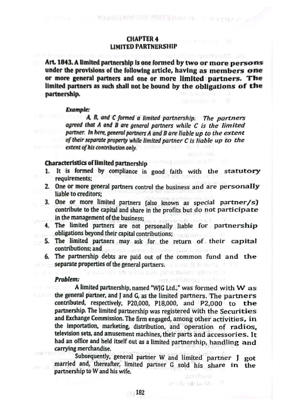 CHAPTER 4: LIMITED PARTNERSHIP - Key Concepts and Legal Provisions ...