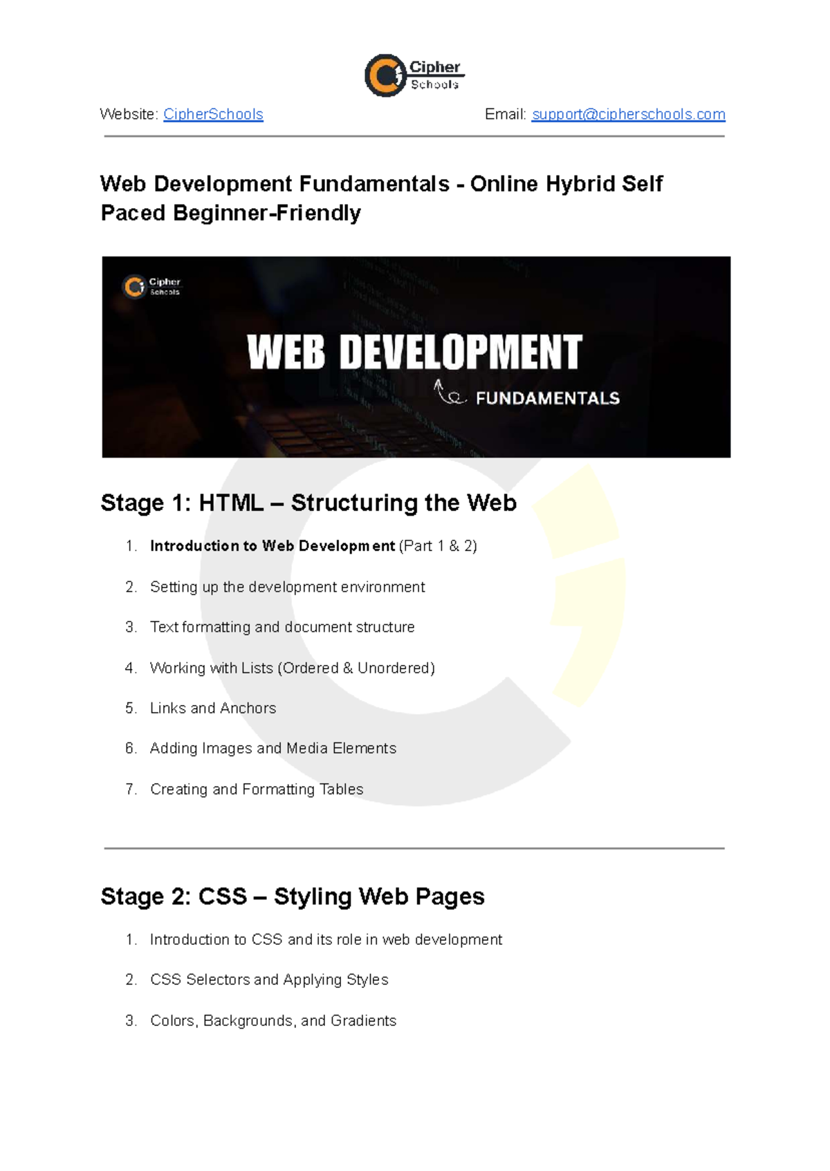 Web Development Fundamentals (WD101): Online Hybrid Curriculum - Studocu