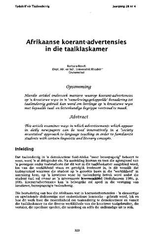 [Solved] Noem al die verskillende tipes nieliterre tekste - Afrikaans ...