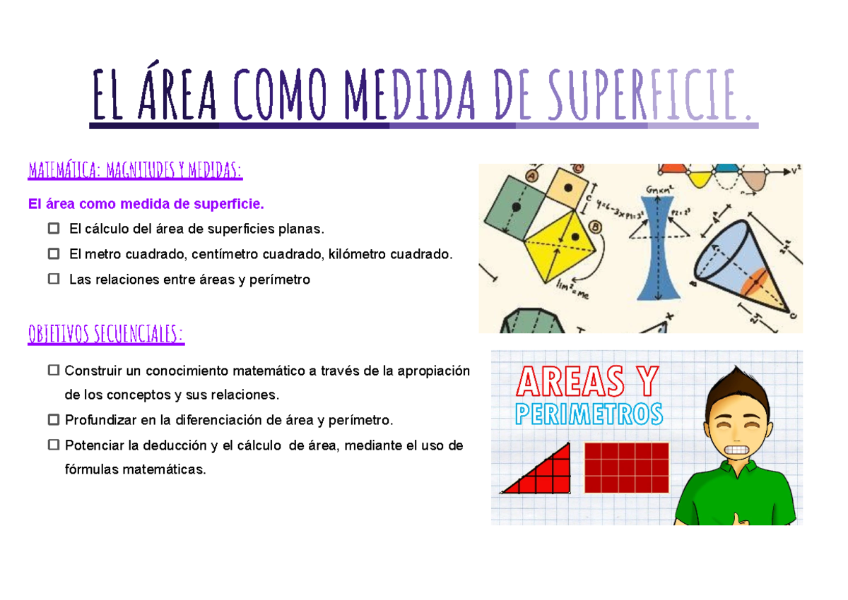 ÁREA - MATEMÁTICA: MAGNITUDES Y MEDIDAS: El área como medida de ...