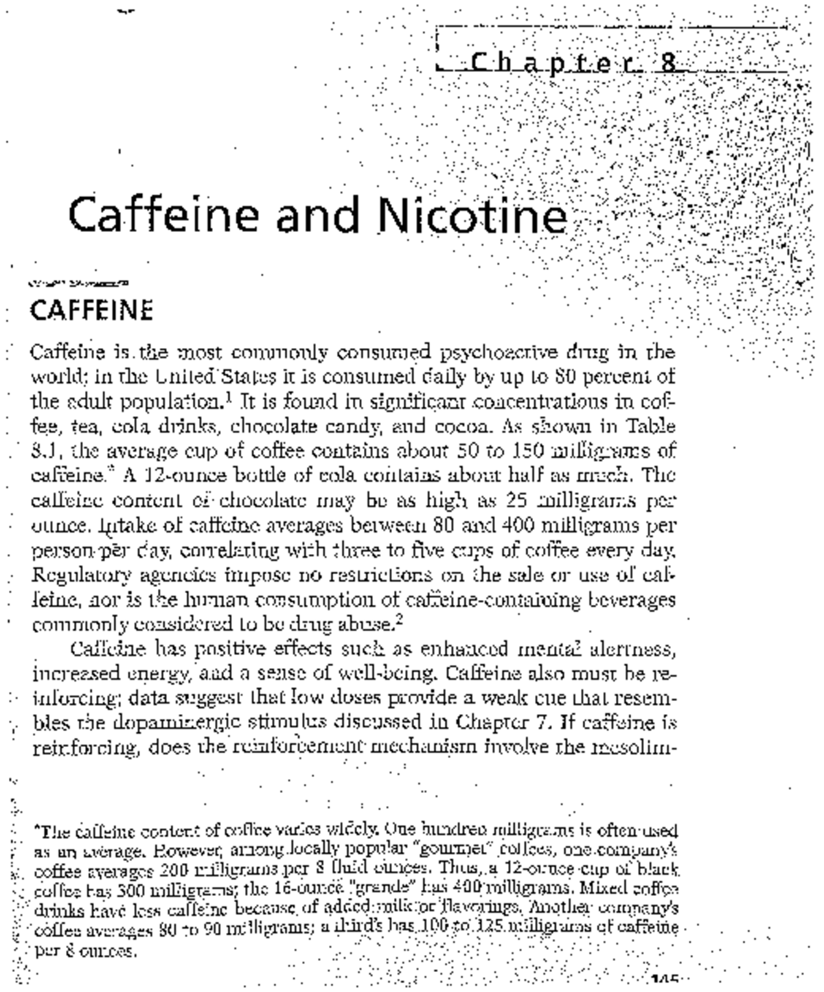 PSYC111 Midterm Study: Caffeine & Nicotine Overview and Effects - Studocu