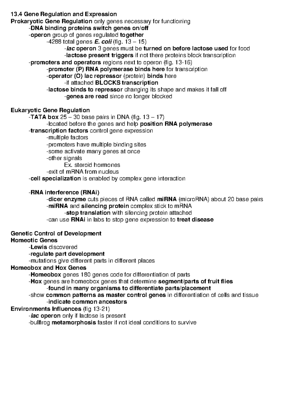13.4 Gene Regulation & Expression: Prokaryotic & Eukaryotic Overview ...