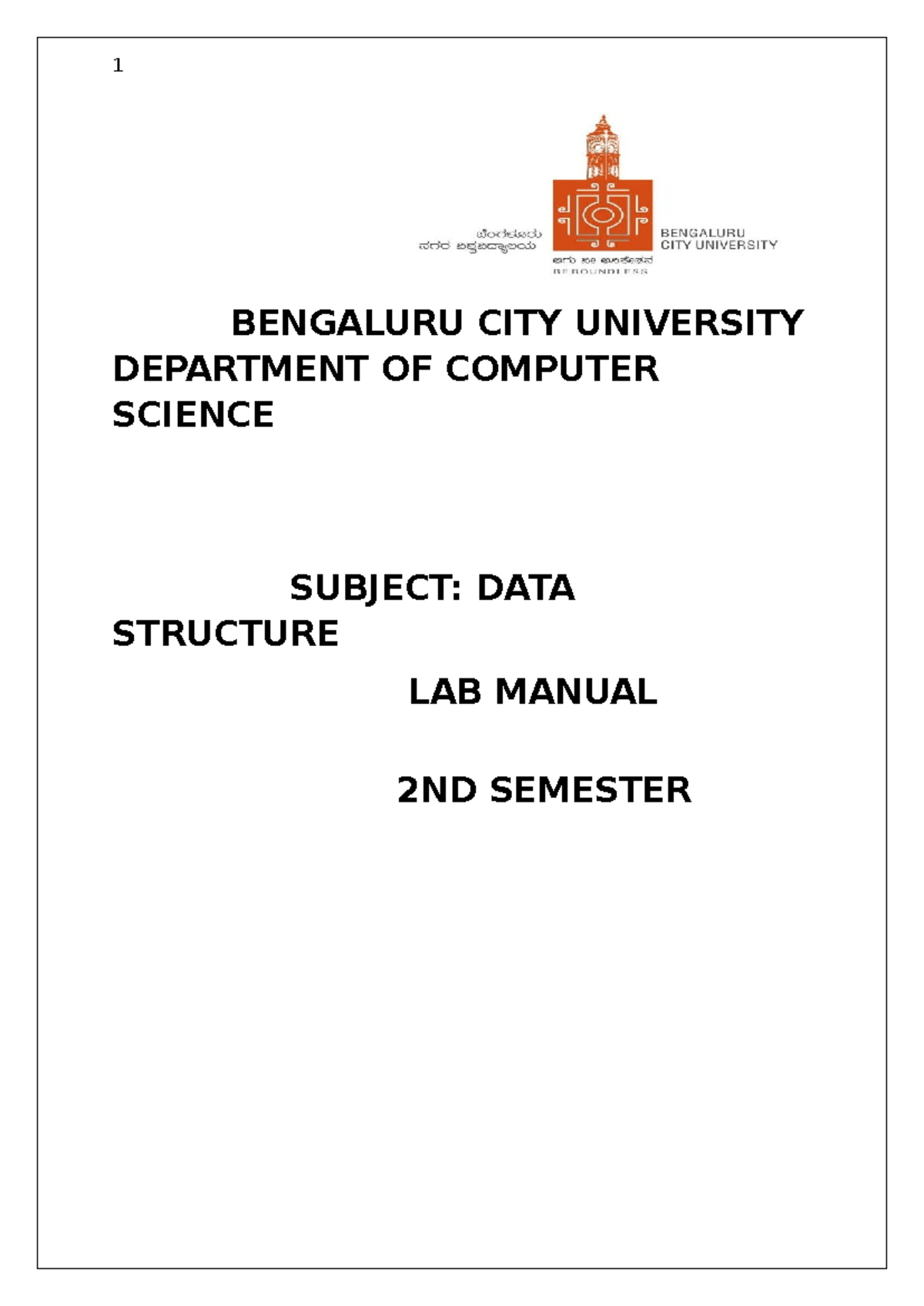 DATA Structure Lab Manual 1A: 2nd Sem Programs & Outputs - Studocu