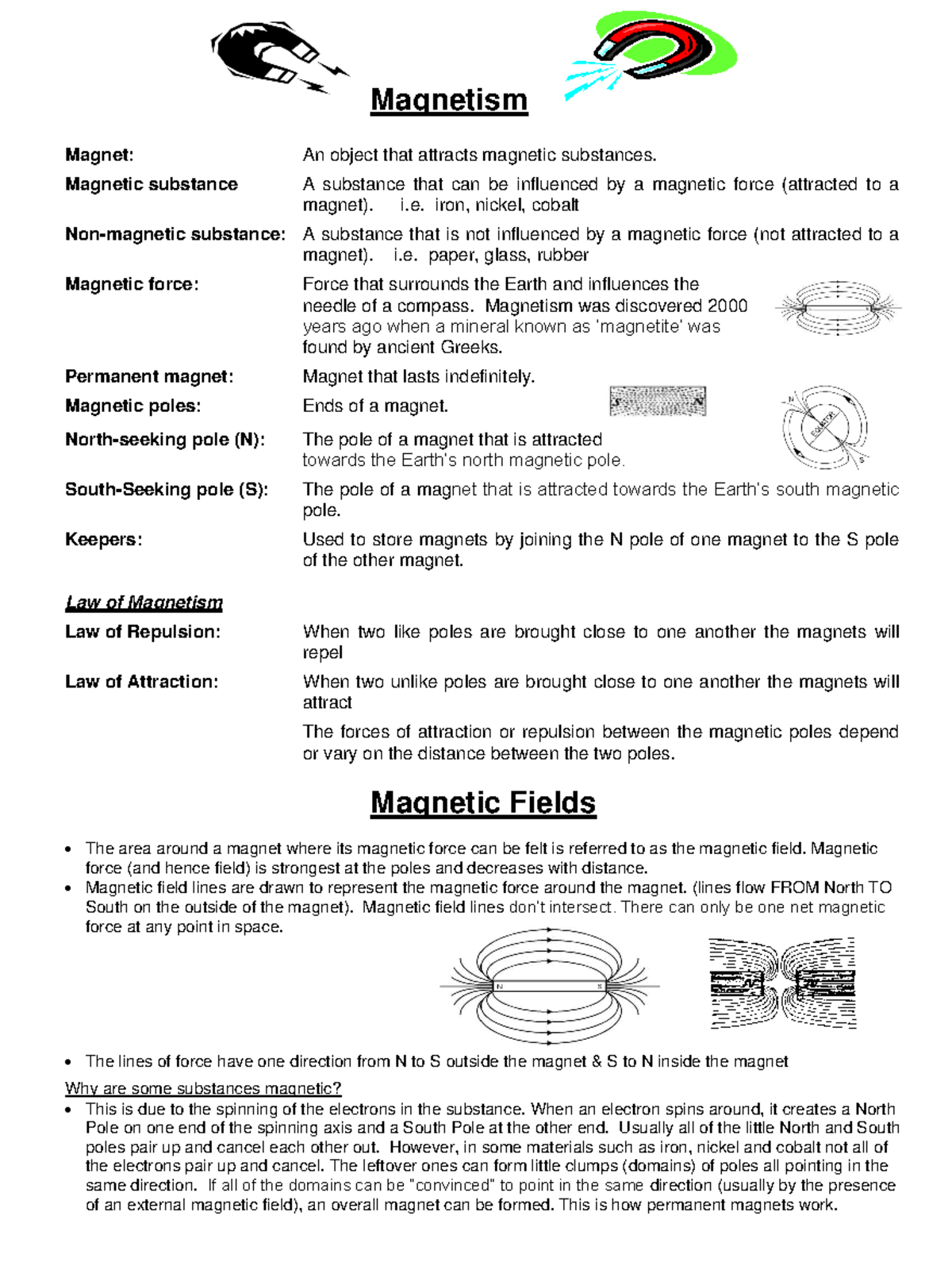 4 - Magnetism & Magnetic Fields: Key Concepts & Notes - Studocu
