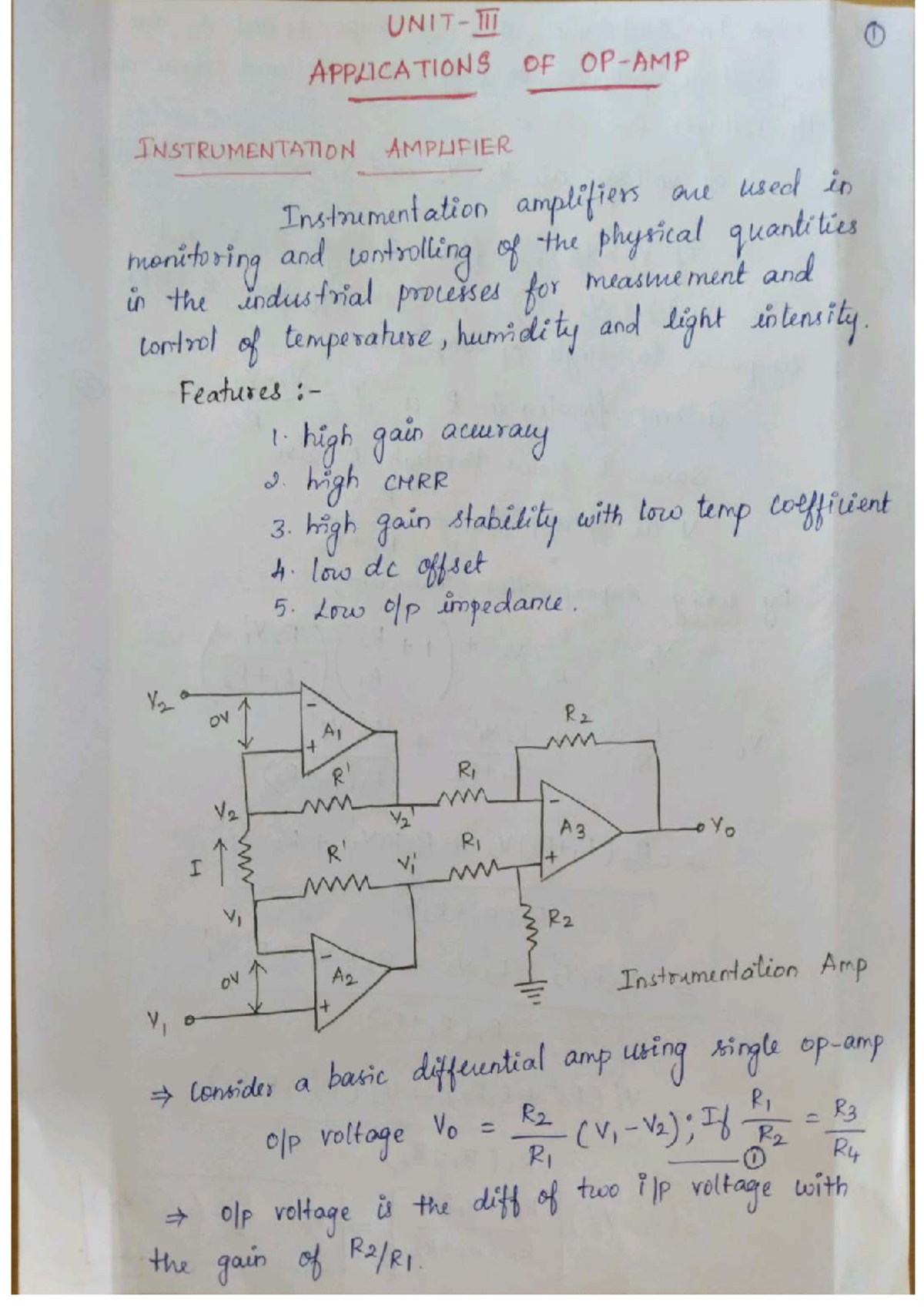 Instrumentation Amplifier Applications in Industrial Processes - Studocu