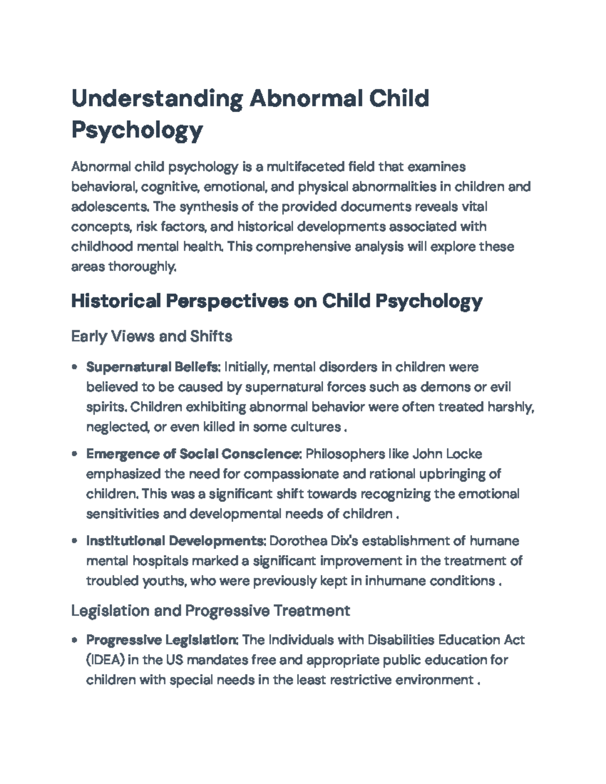 Understanding Abnormal Child Psychology: Key Concepts and Challenges ...