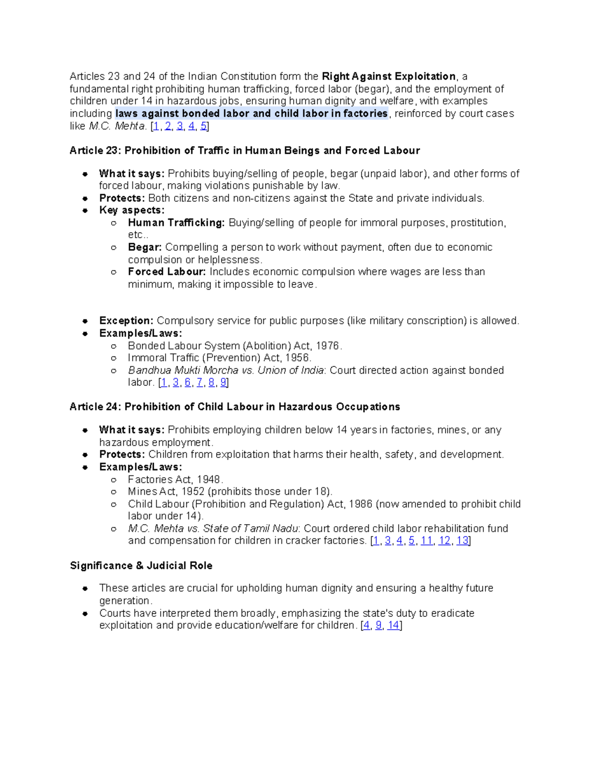 Article 23 & 24: Right Against Exploitation in Indian Constitution ...