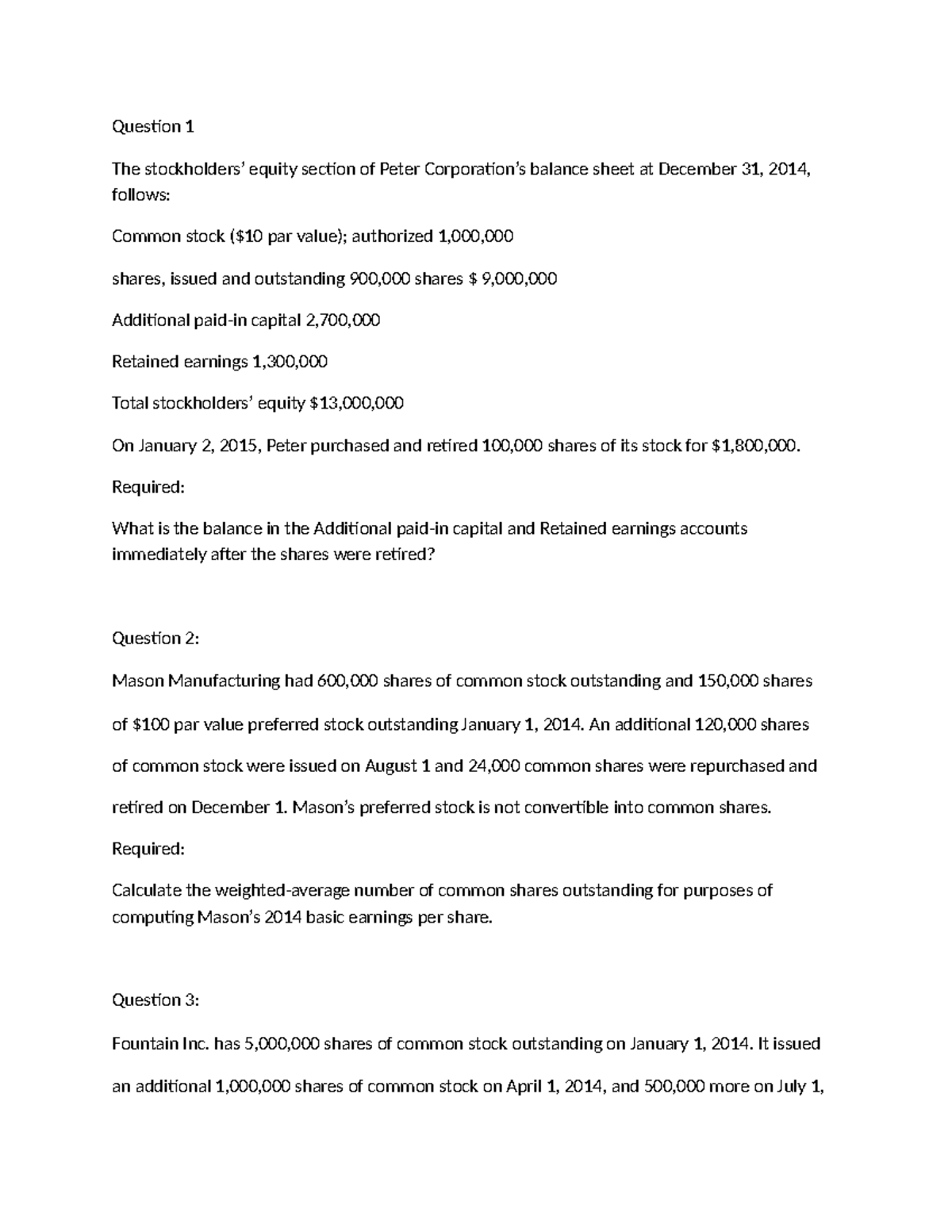 Equity Analysis and Share Transactions - ACCT 101 Final Exam - Studocu