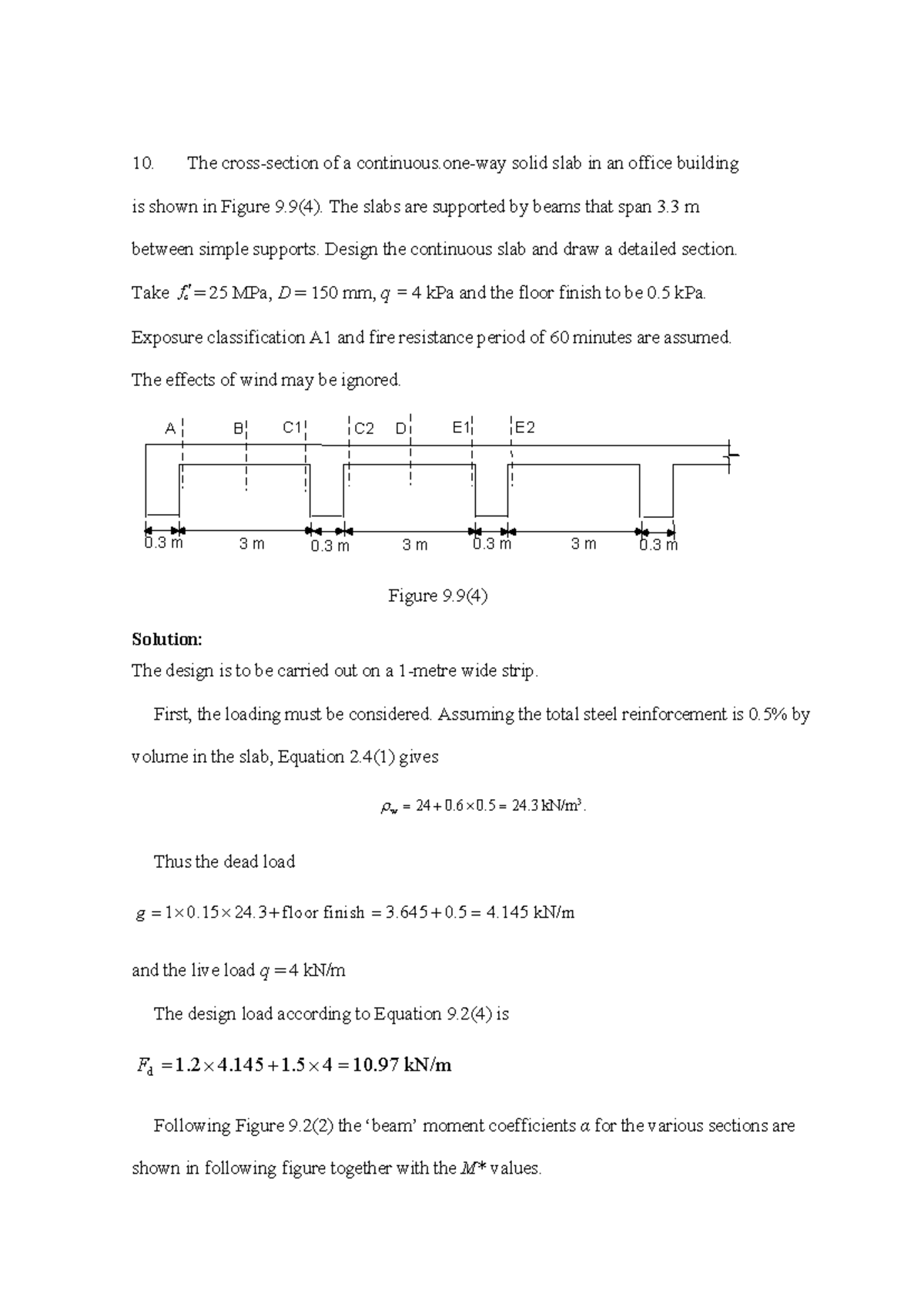 Design of Continuous Slab for Office Building (ENG 101) - Studocu