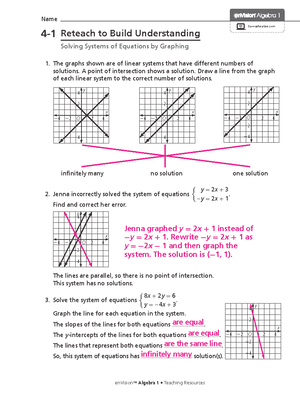 Systems of Equations Graphing - Solving Systems of Equations by ...