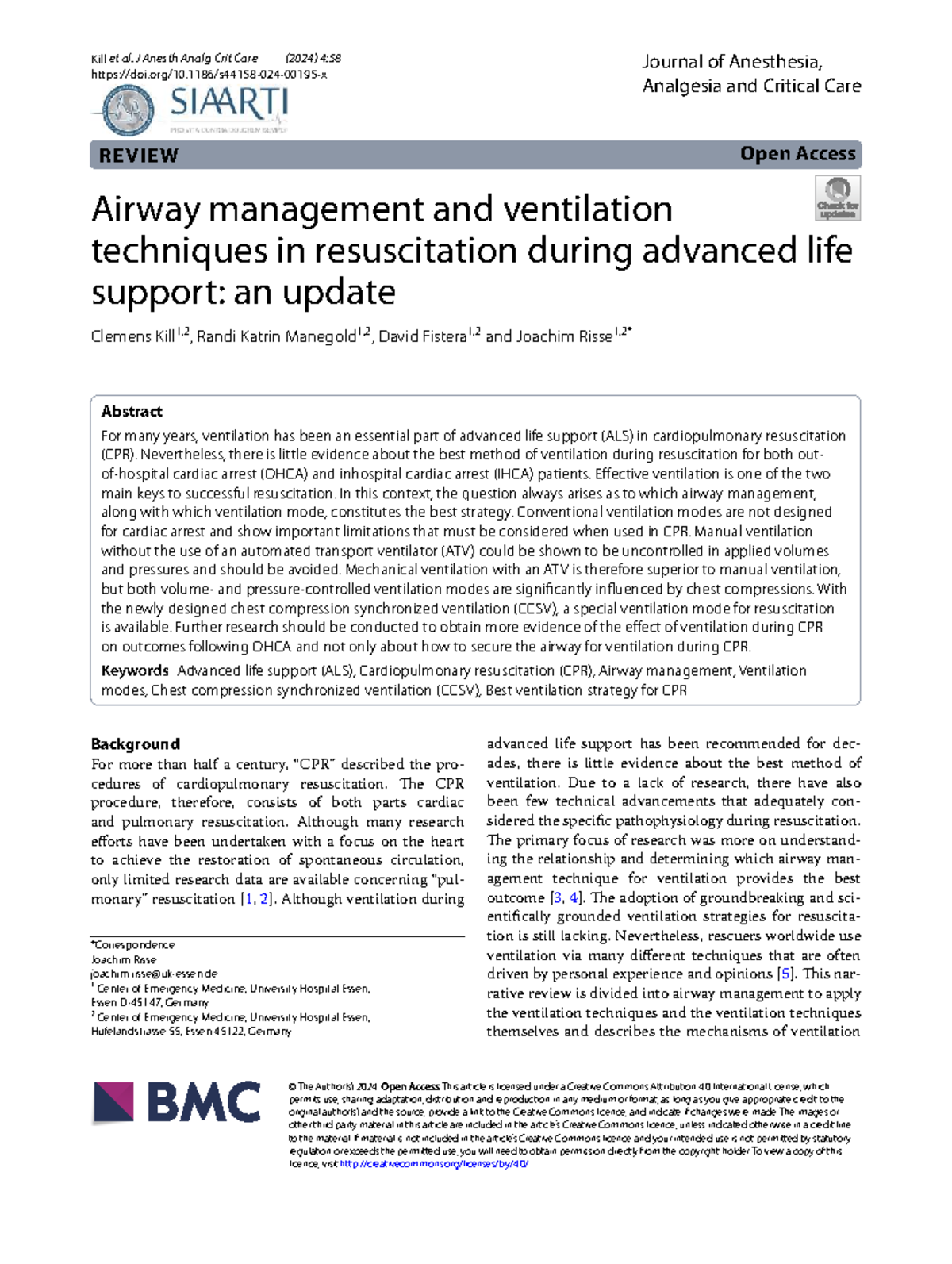2024 Review: Airway Management & Ventilation in ALS Resuscitation - Studocu