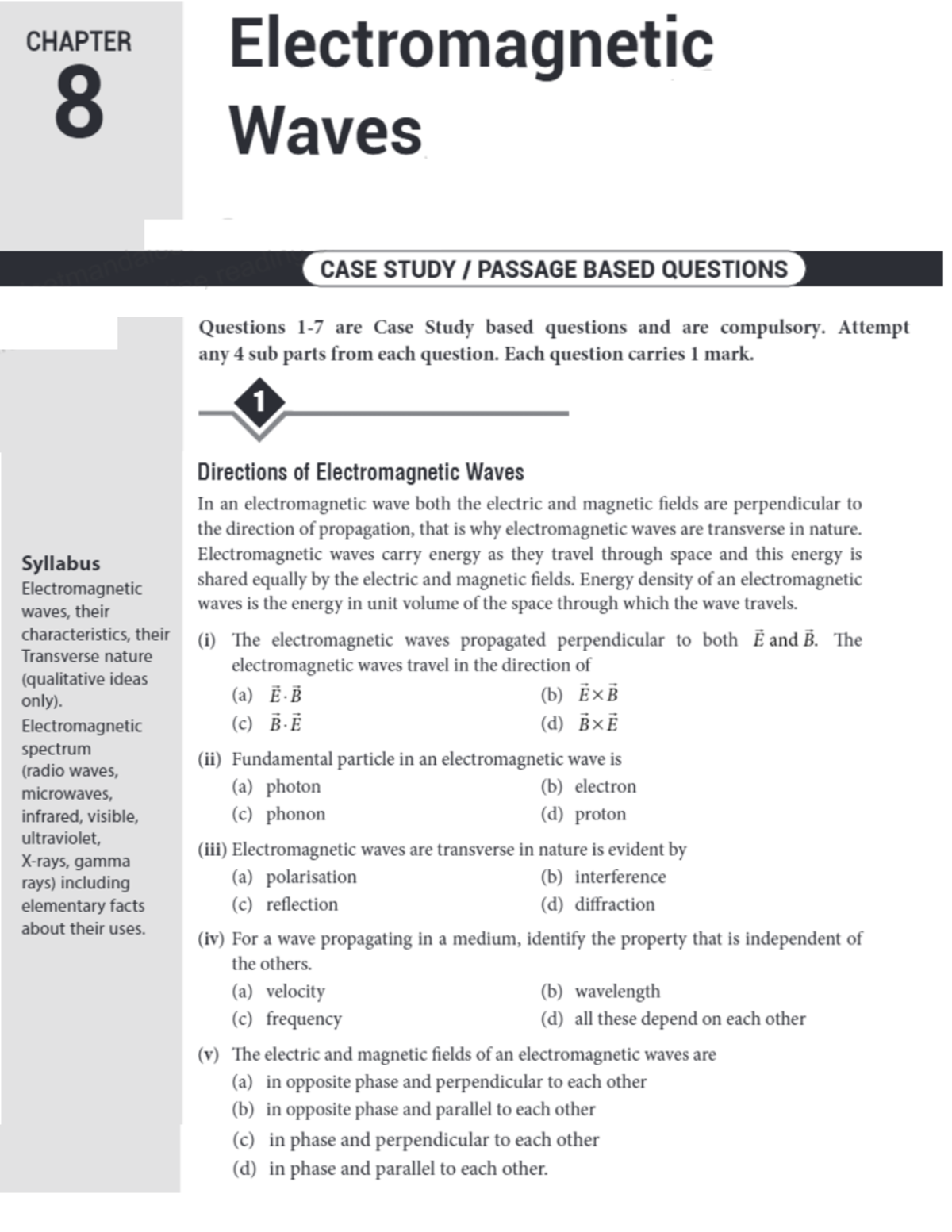 CASE STUDY: Electromagnetic Waves - Chapter 8 Questions and Concepts ...