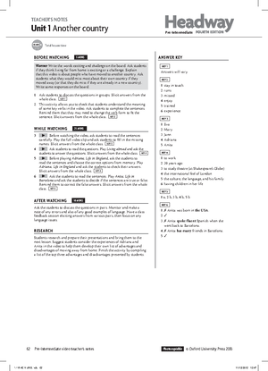 Grammar reference unit 5 - New Headway Elementary FOURTH EDITION ...