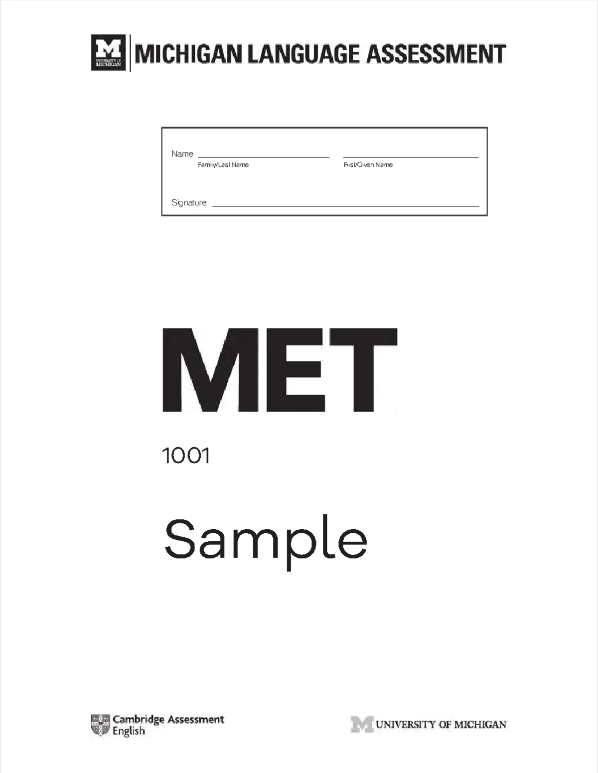 Pdf-MET-1001-Sample-Test-Booklet-for-Listening-Section - Studocu