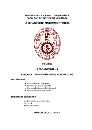 T1 MQ - LAB: Arranque Estrella Triángulo en Máquinas Eléctricas 2018A - Studocu