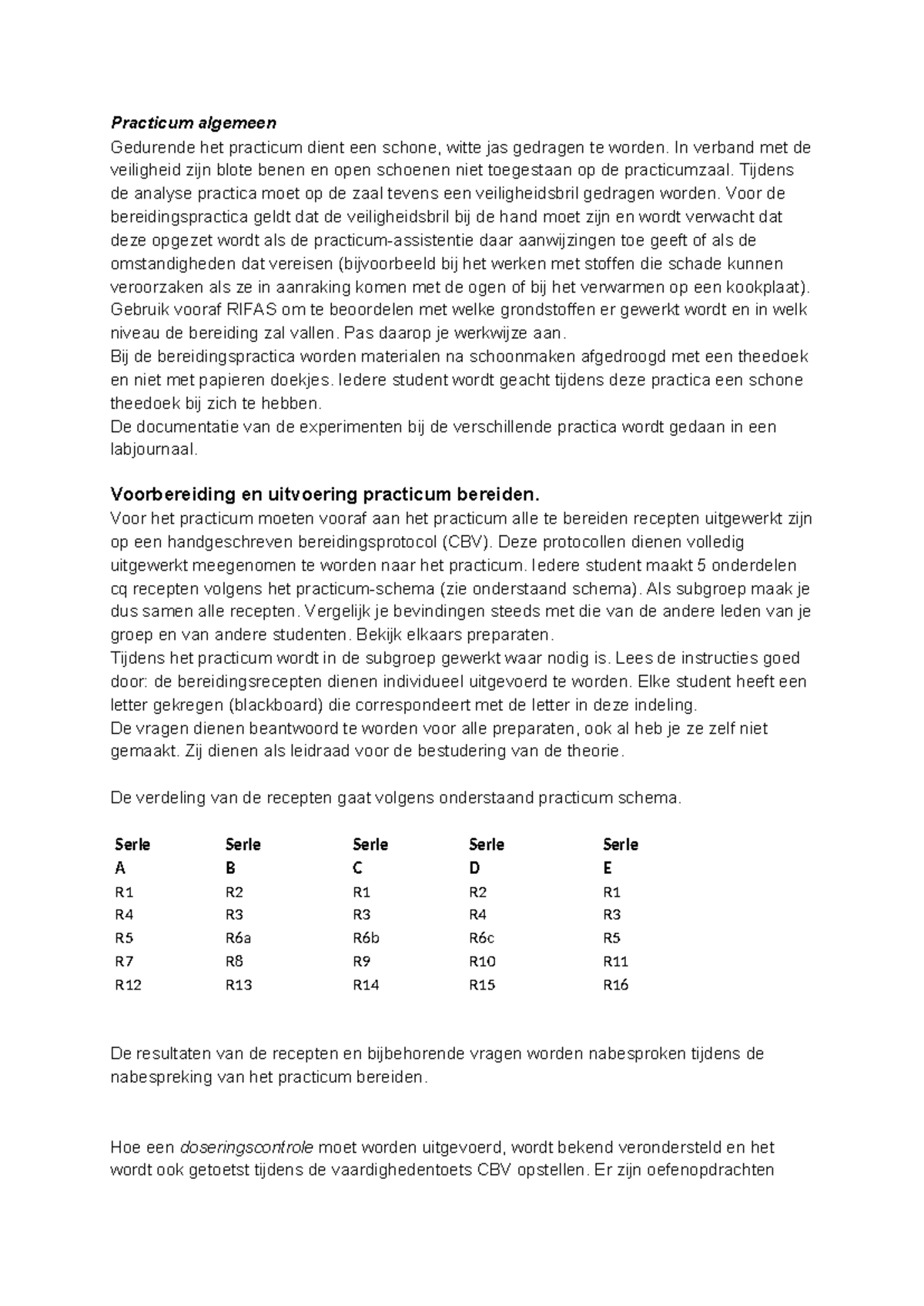 Practicum Voorbereiding en Uitvoering 061124: Veiligheid en Protocollen ...