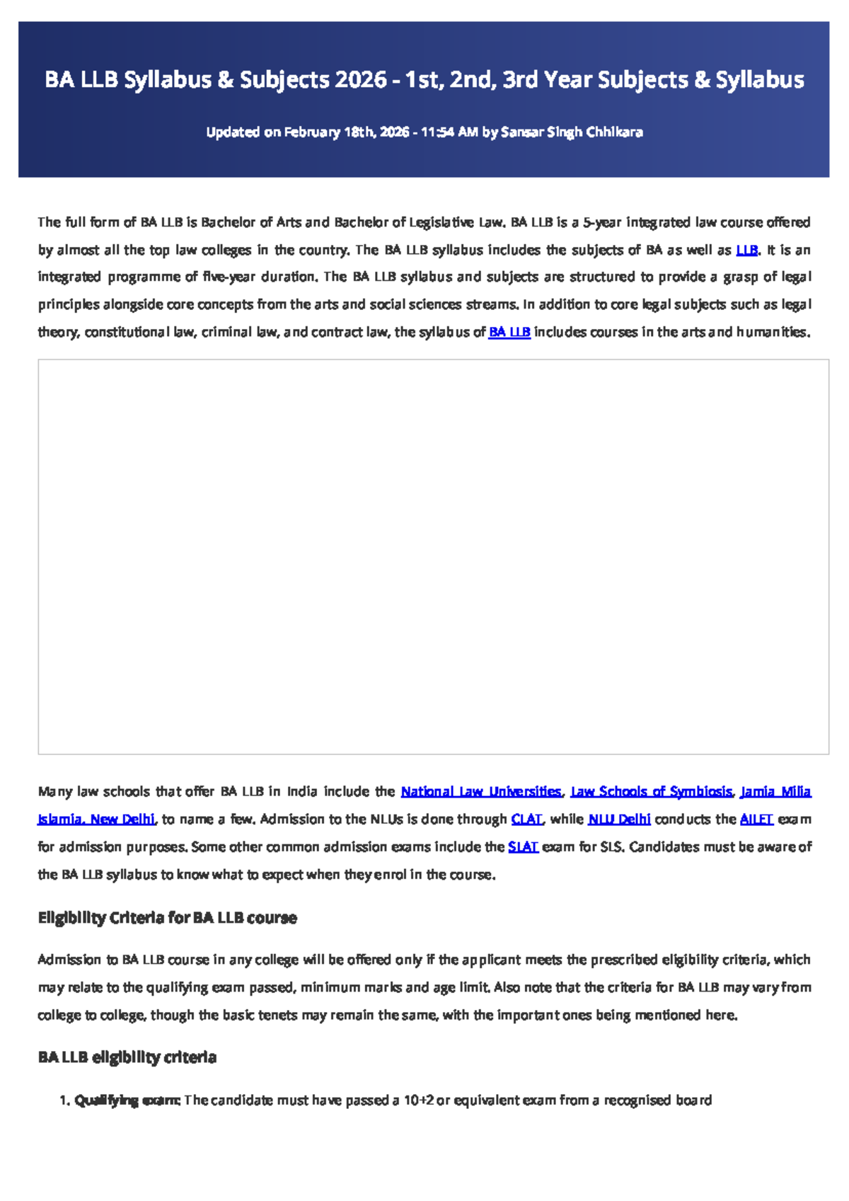 BA LLB Syllabus Overview for 1st, 2nd, & 3rd Year (2026) - Studocu