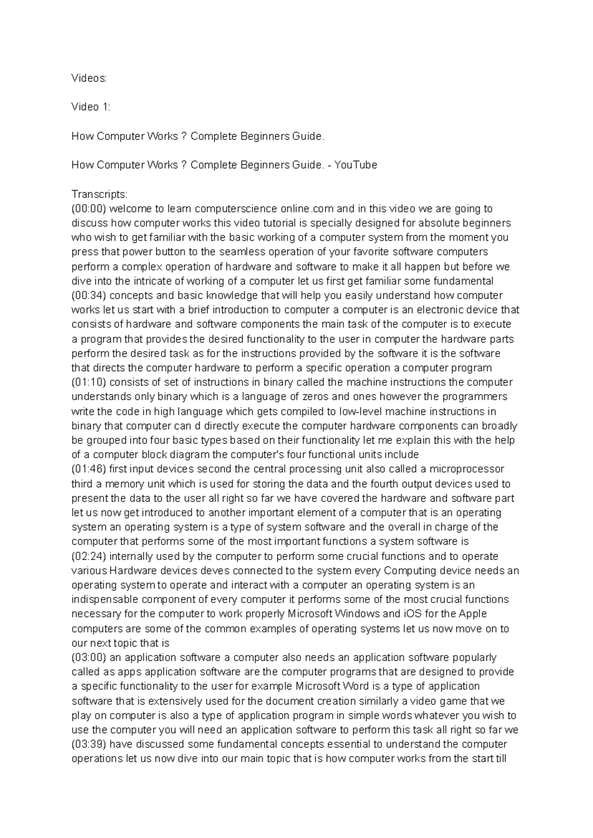 Computer Science 101: How Computers Work - A Beginner's Guide - Studocu