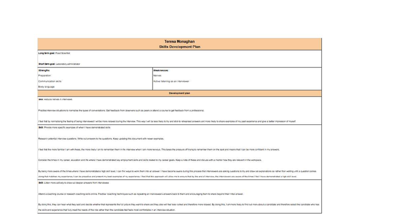 P6 Personal Development Plan: Skills for Food Scientist Career - Studocu