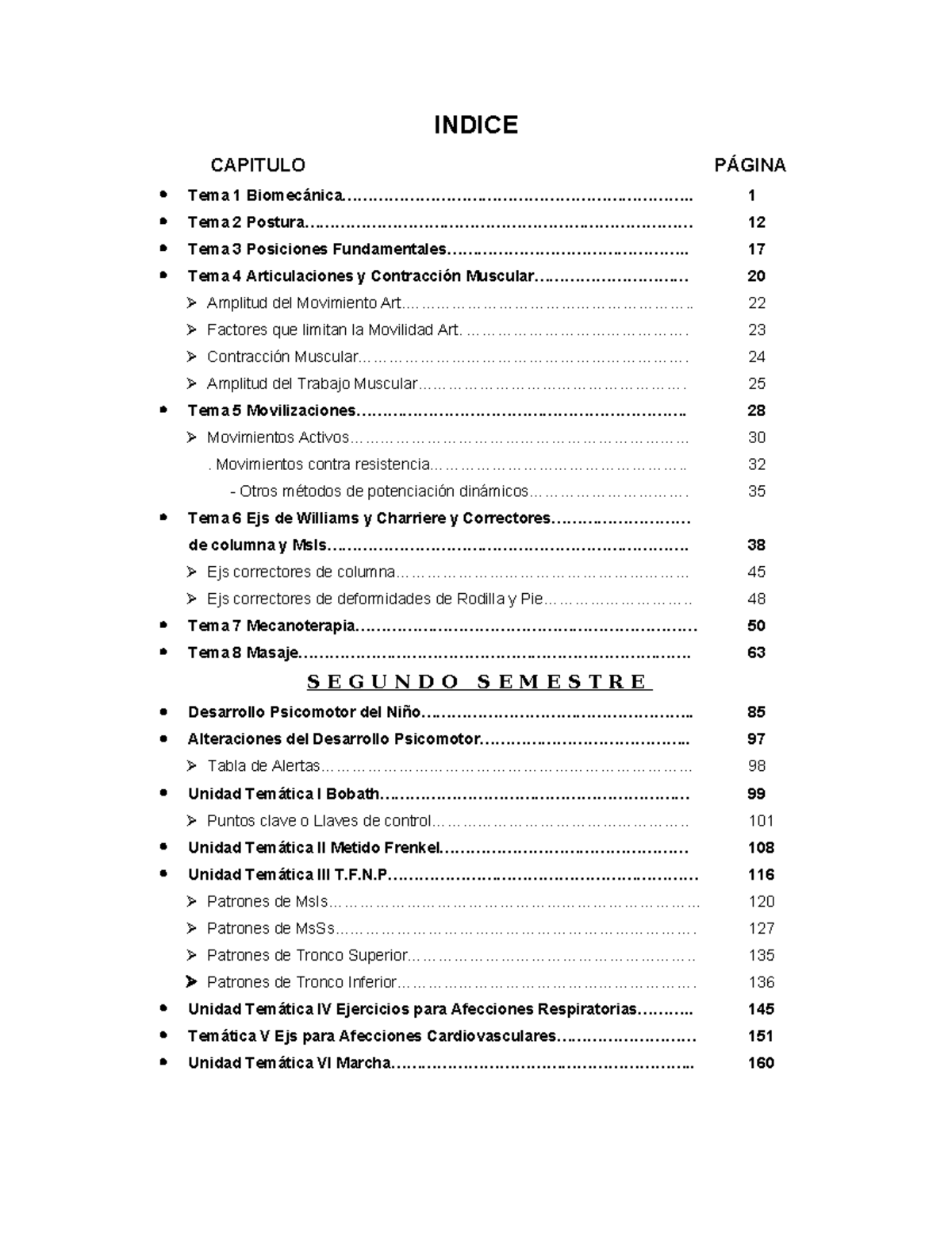 Índice del Libro de Kinesiología - Temas y Ejercicios - Studocu
